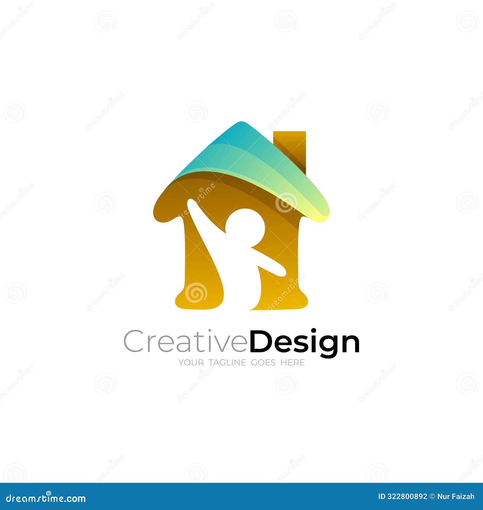 House Logo and People Care Design Combination Stock Vector ...