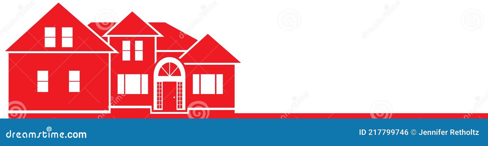 House Logo Red Template for Your Business Stock Vector - Illustration ...