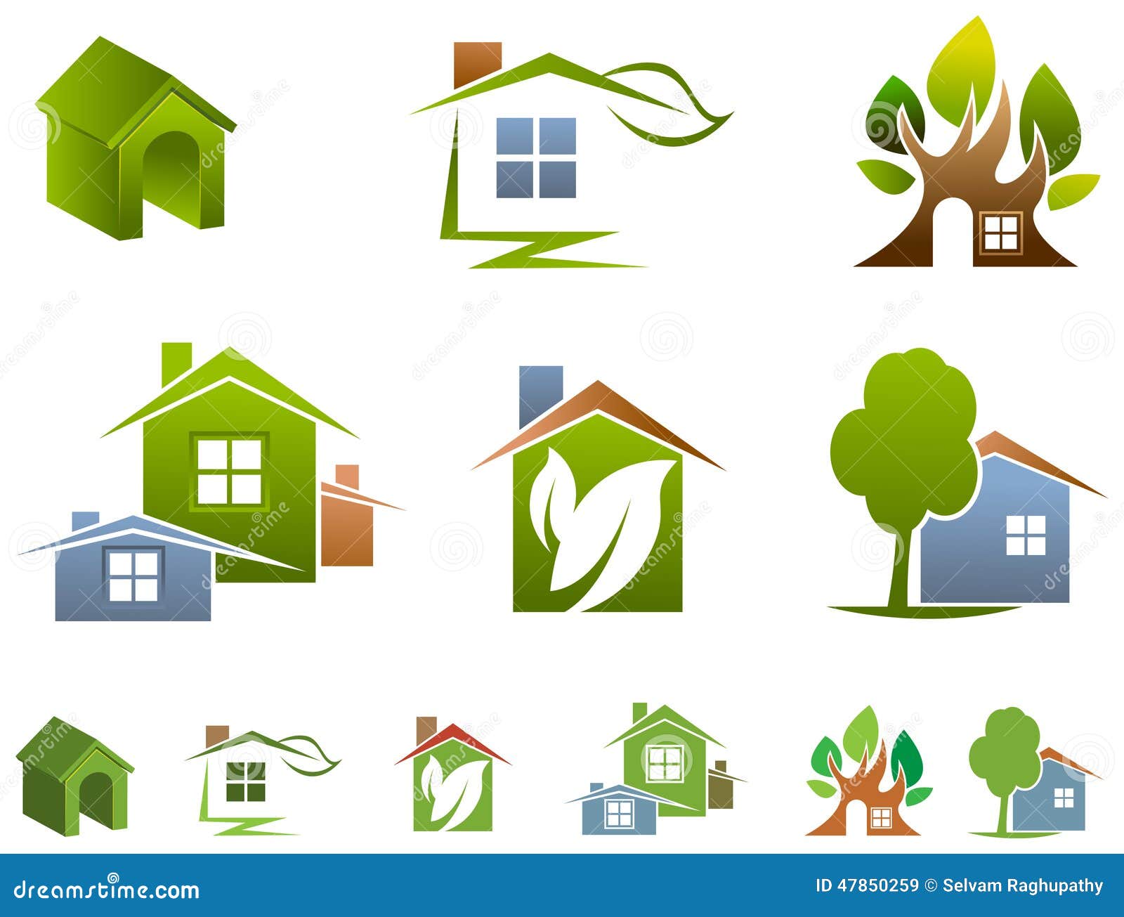 House logo set stock vector. Illustration of building - 47850259