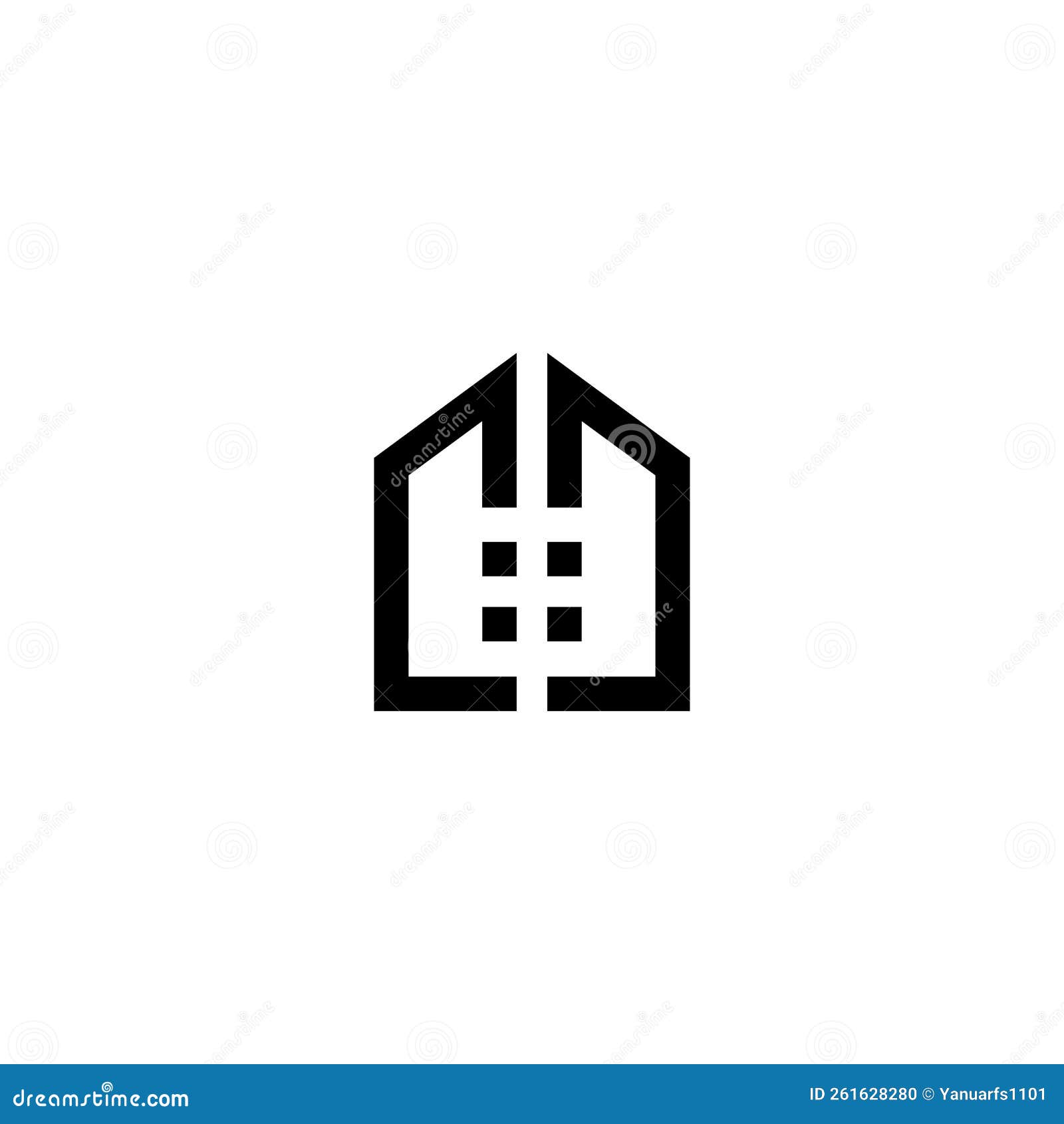 House Logo Template Vector Isolated in White Background Stock ...