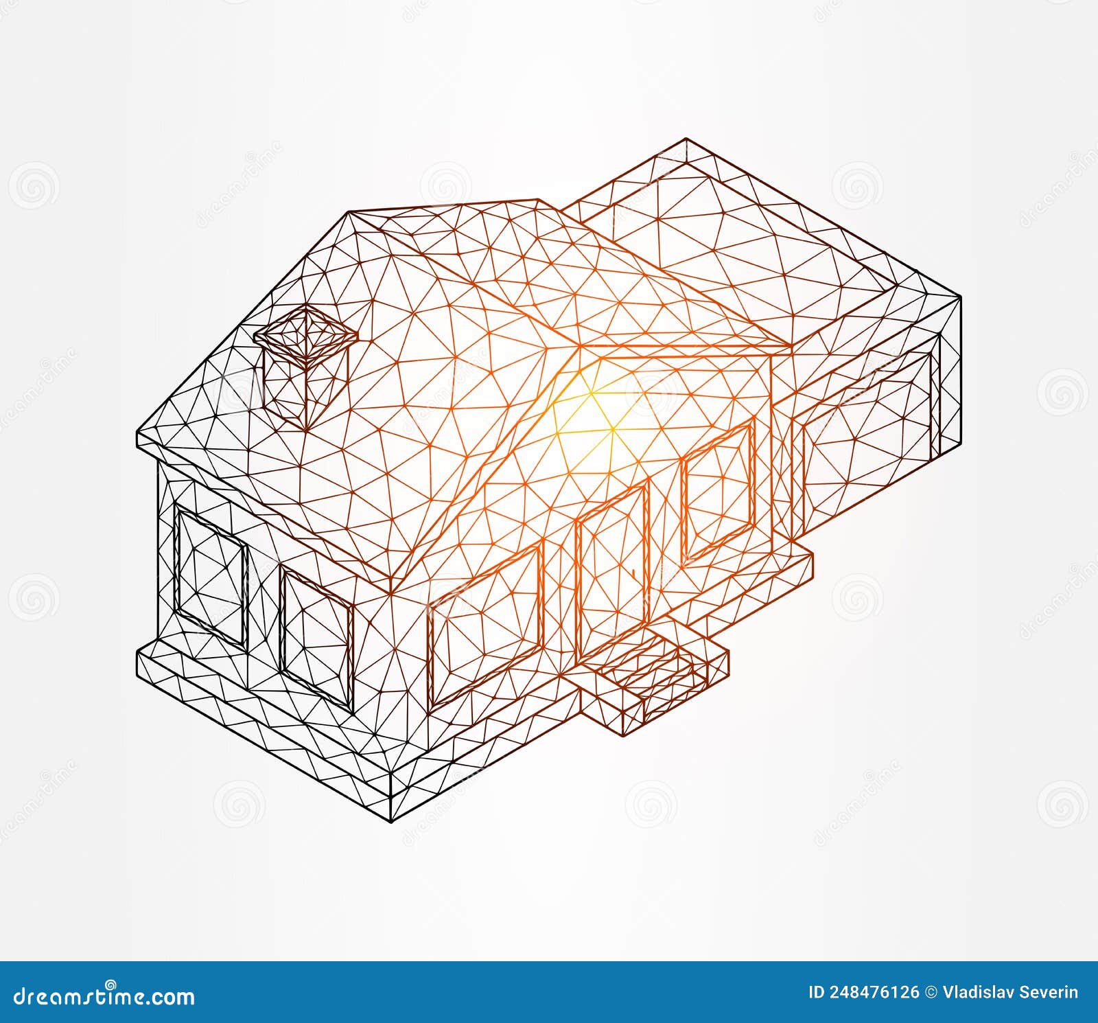House Low Poly Illustration Stock Photo - Image of house, graphic ...