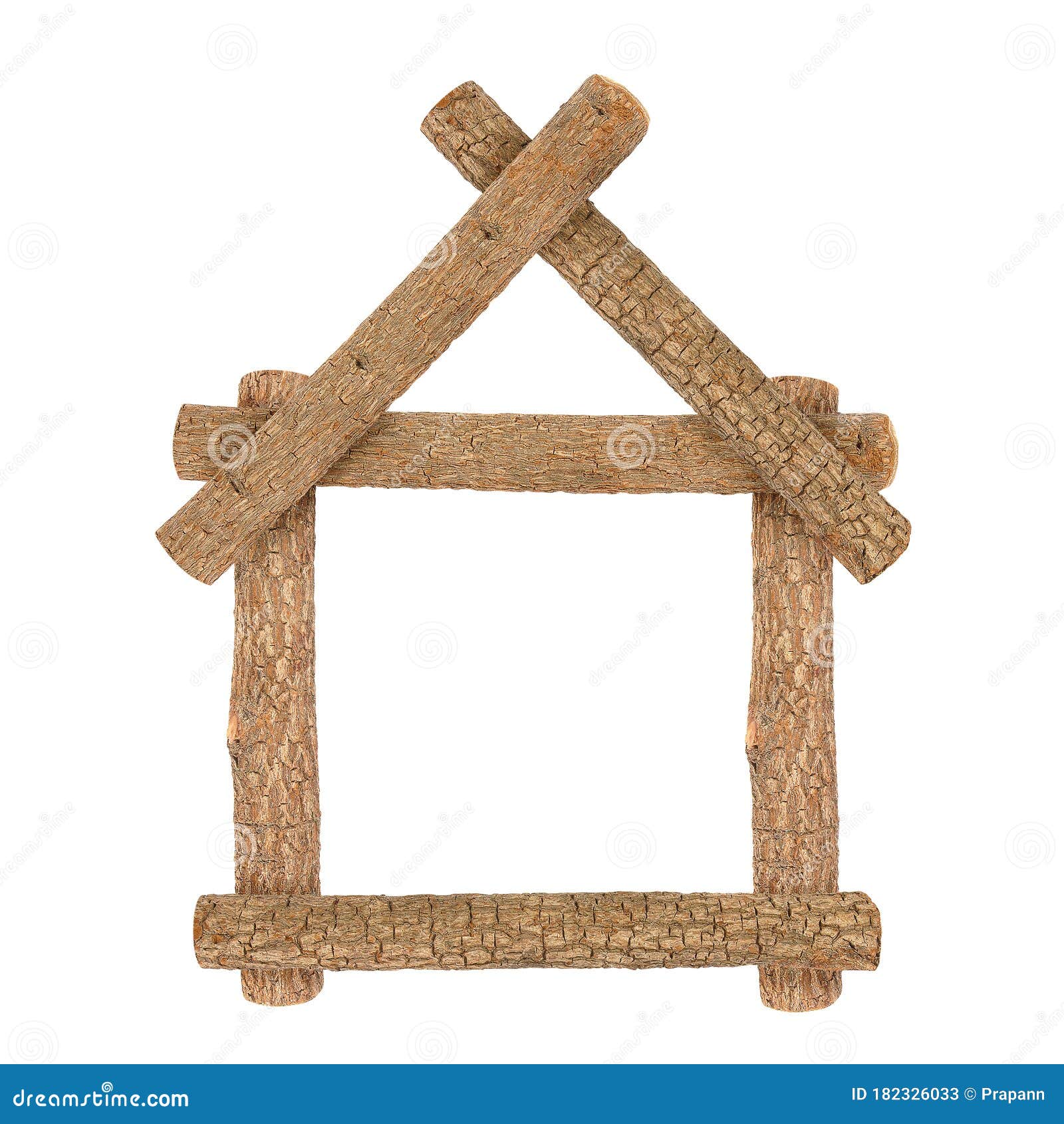 The House Made of Branches Isolated on White Stock Image - Image of ...