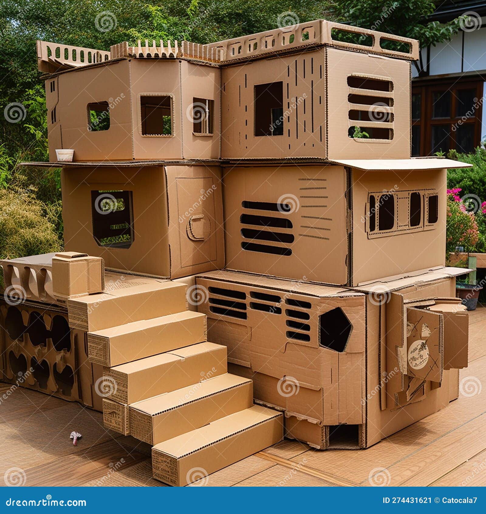 Cardboard Architecture Model Stock Image | CartoonDealer.com #181468585