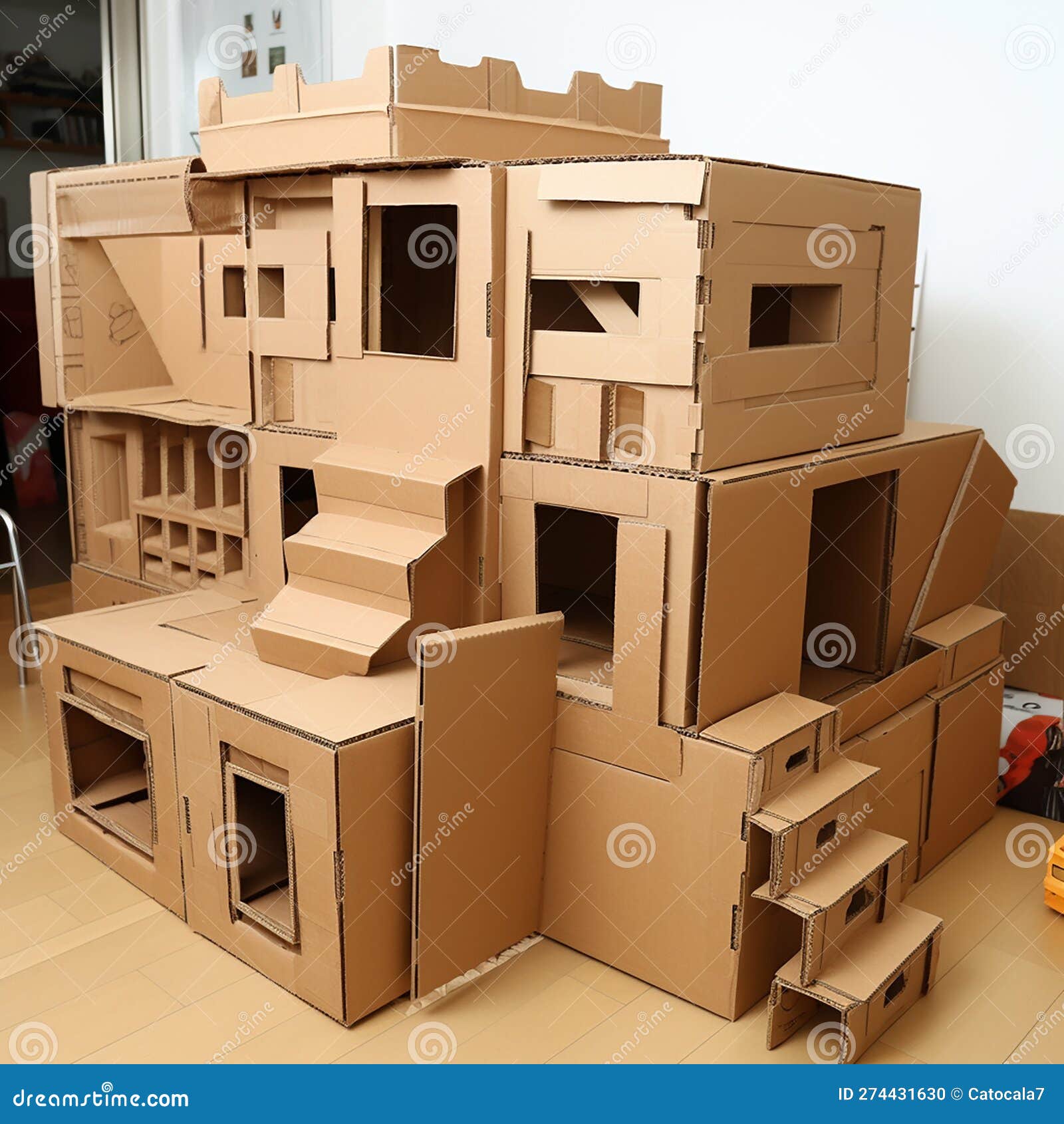 House Made of Cardboard Packaging Boxes, Creative Architecture, the ...
