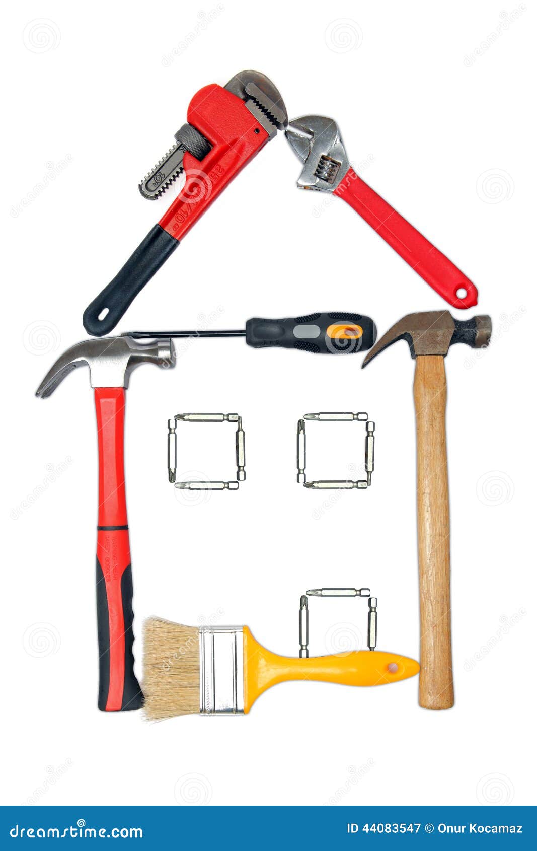 House Made with Isolated Tools Stock Image - Image of spanner ...