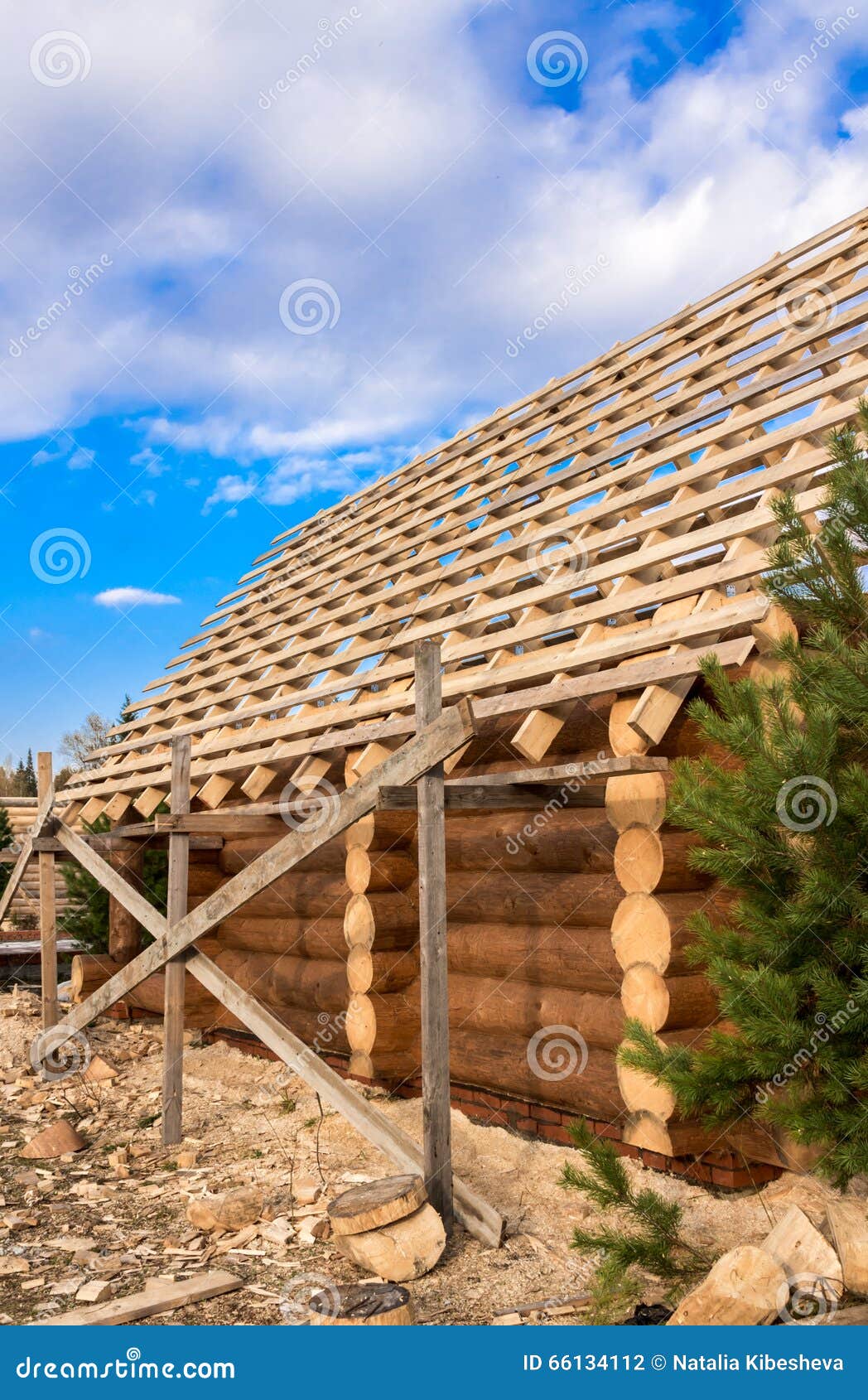 The house is made of logs stock photo. Image of wooden - 66134112