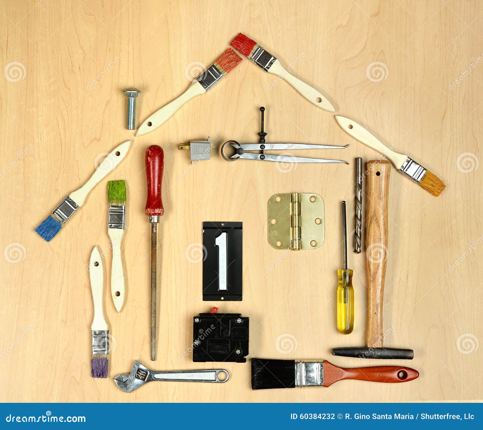 House made out of Tools stock photo. Image of improvement - 60384232