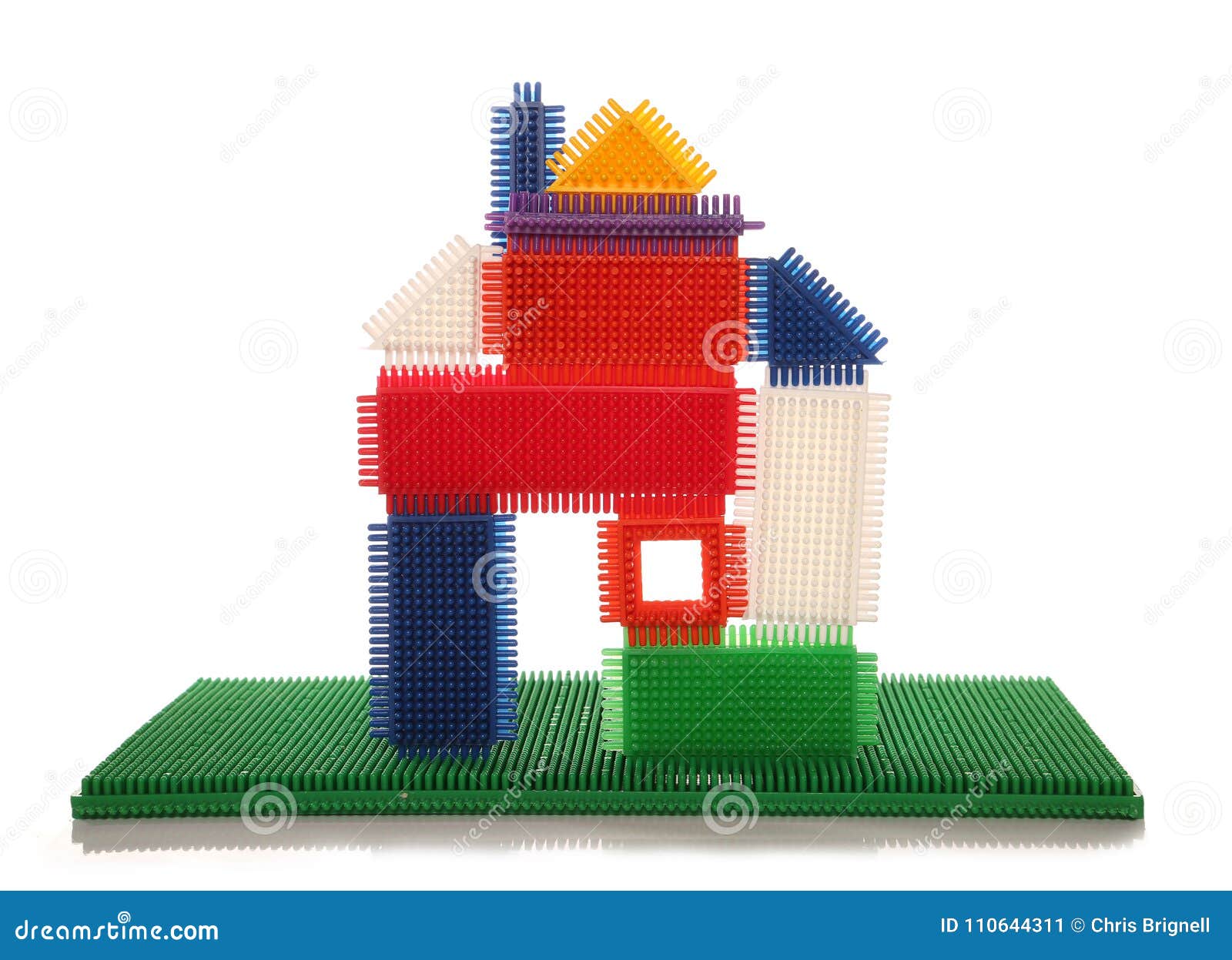 House Made of Stickle Bricks Stock Image - Image of house, shortage ...