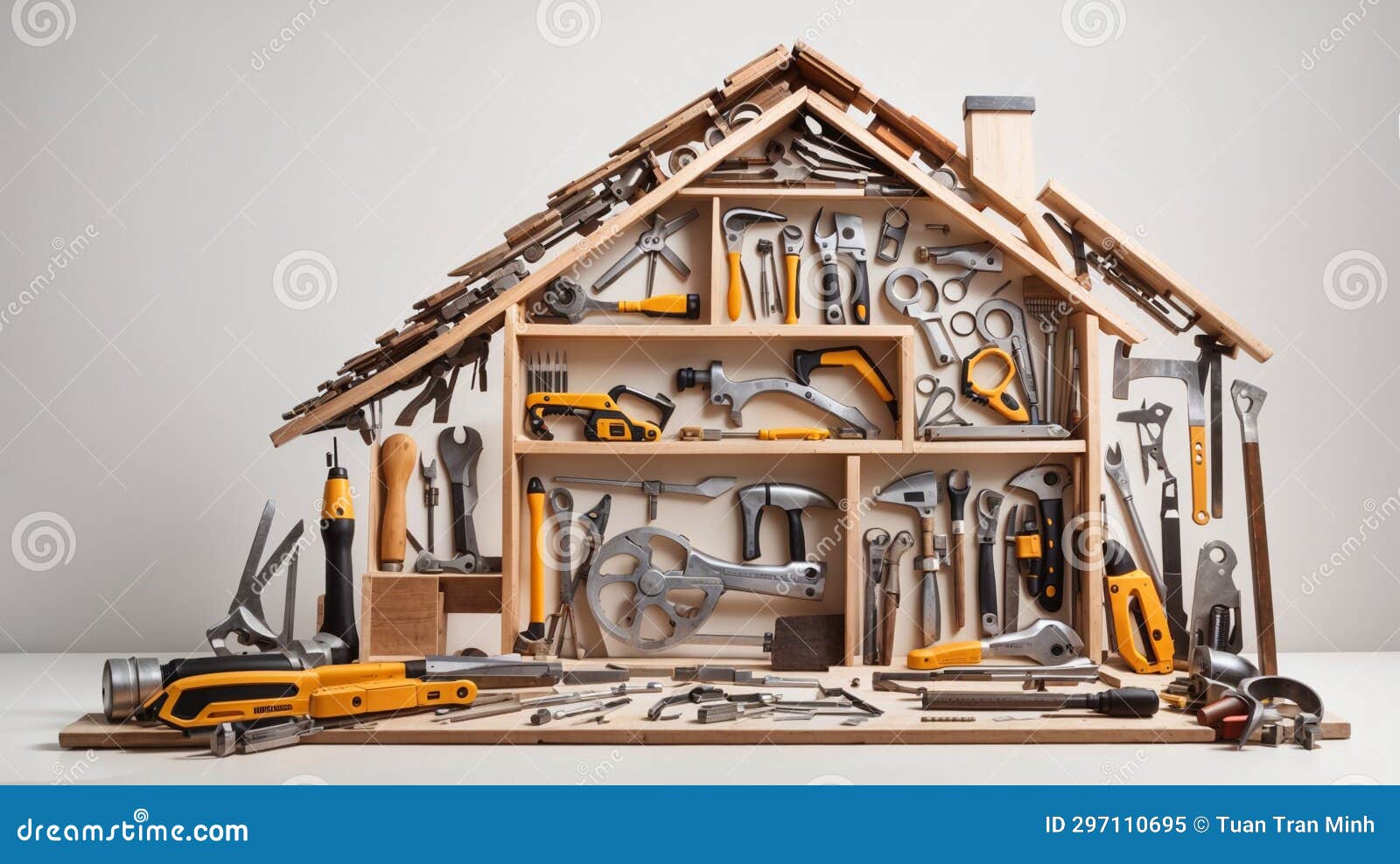 House Made of Tools stock image. Image of lighting, room - 297110695