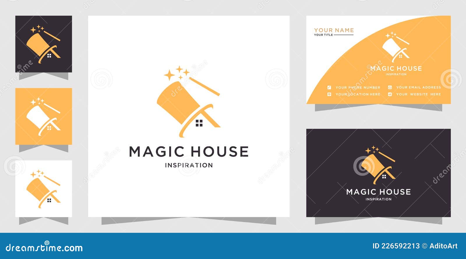 House magic logo design stock vector. Illustration of advertising ...