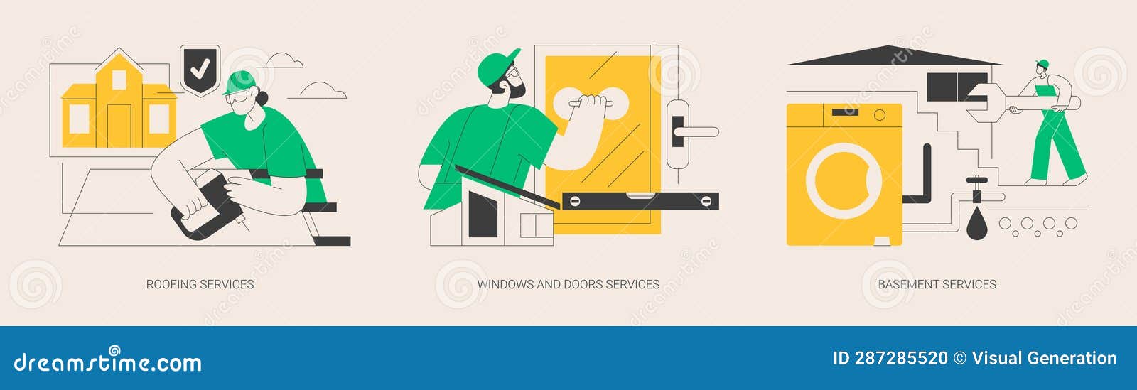 House Maintenance Abstract Concept Vector Illustrations. Stock ...