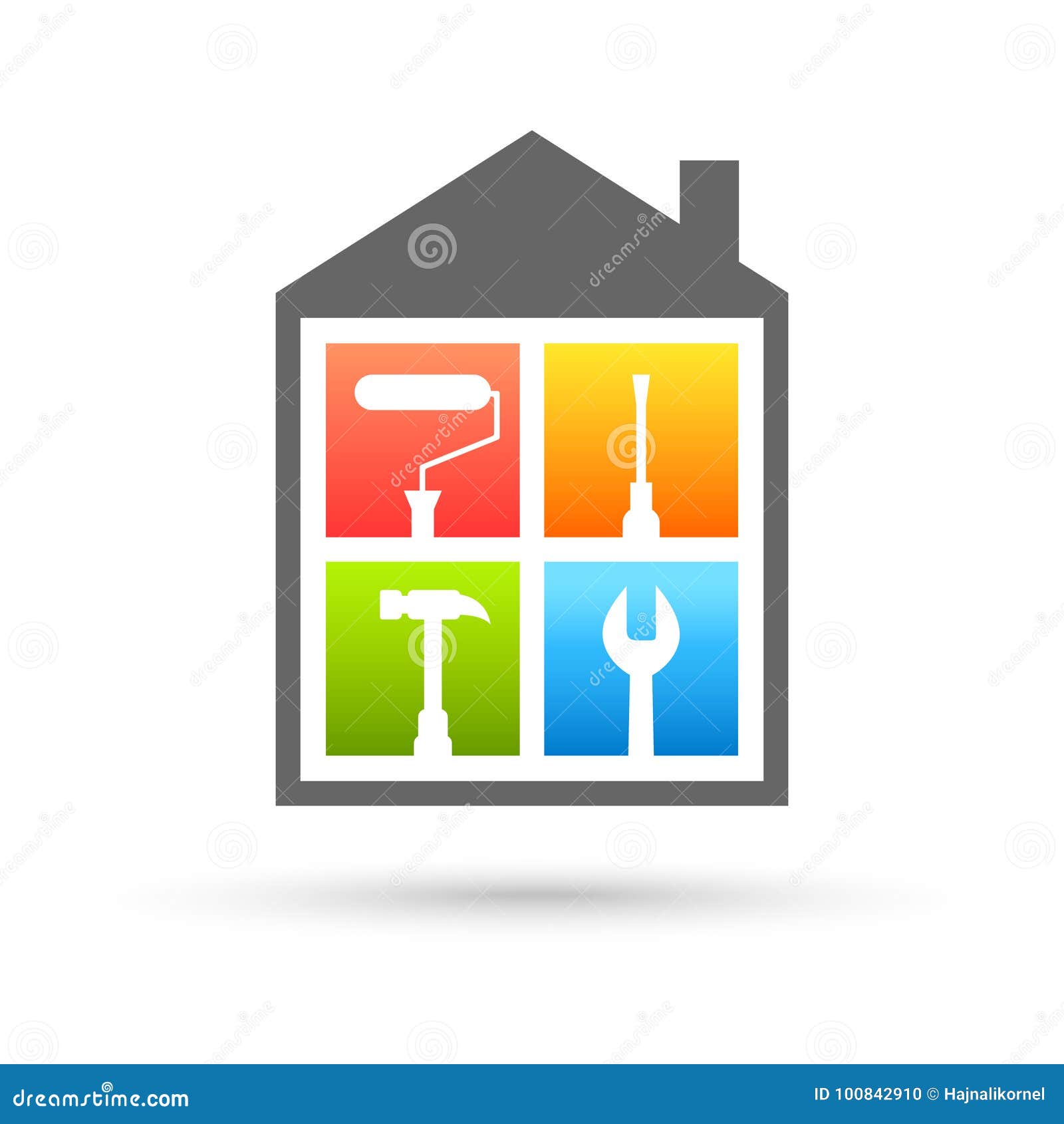 House Maintenance Logo with Different Work Tools Stock Vector ...