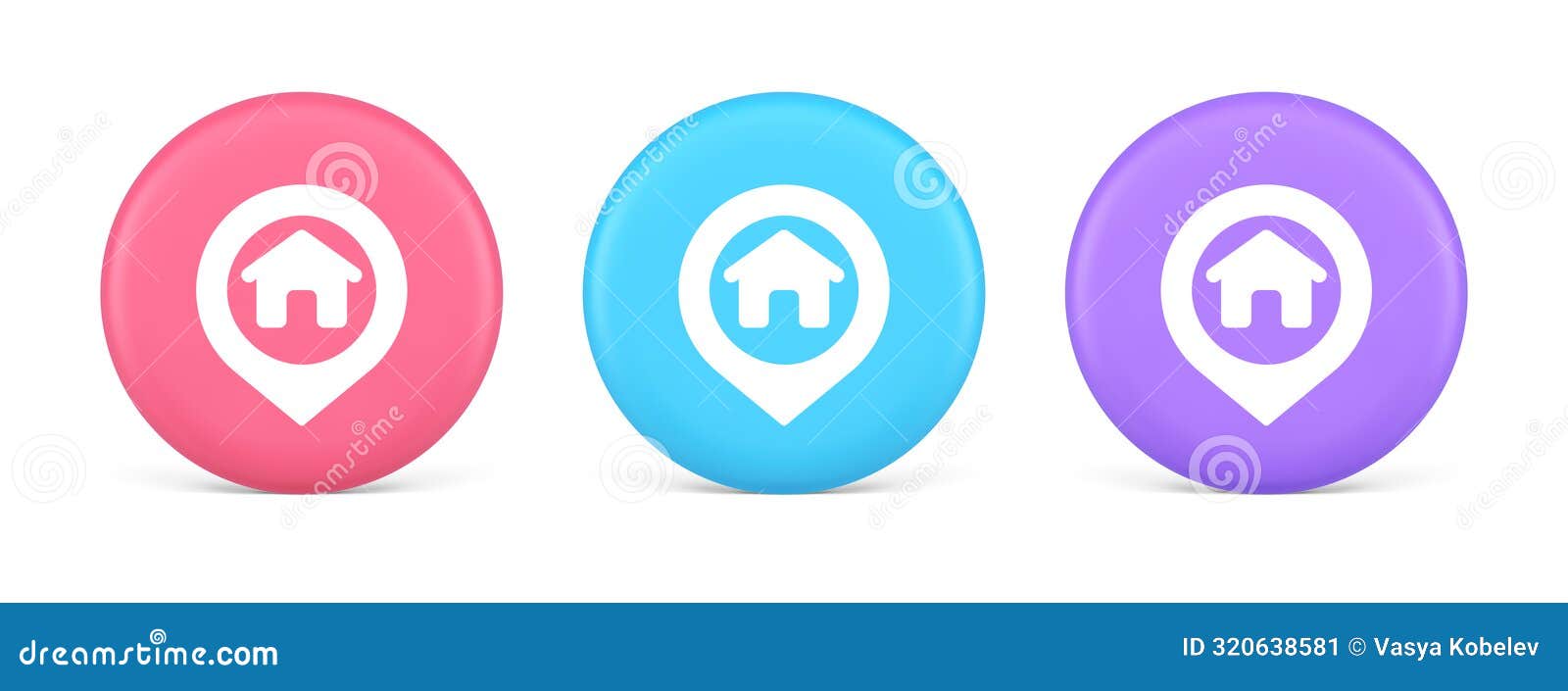 House Map Pin Location Button Navigation Panel Web App GPS Network ...