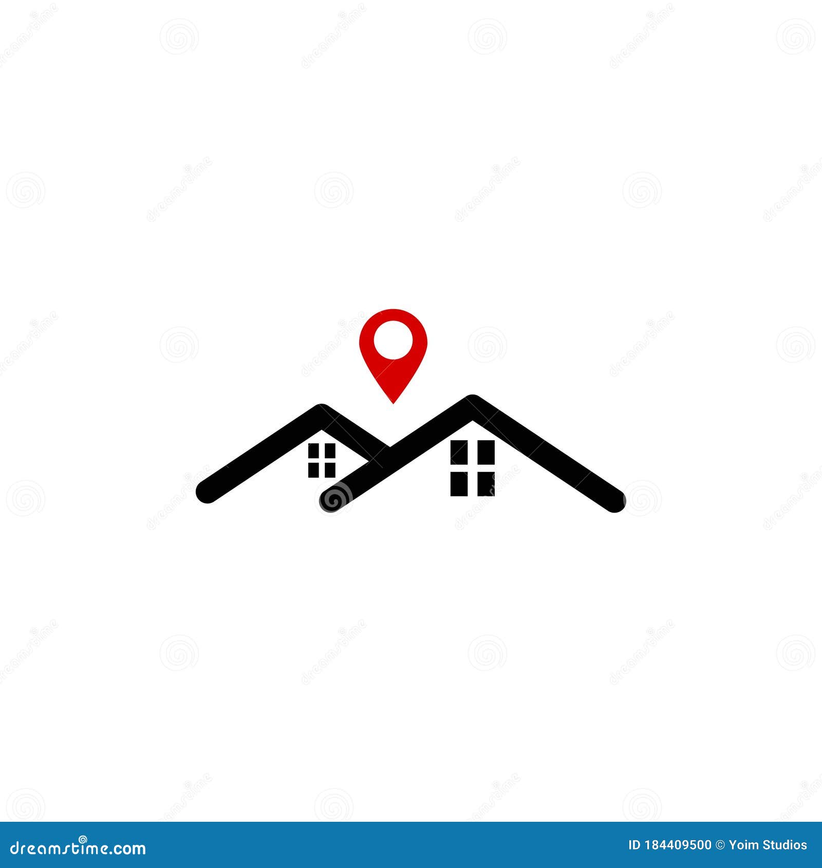 House Map Pointer Vector Design Template Illustration Stock Vector ...
