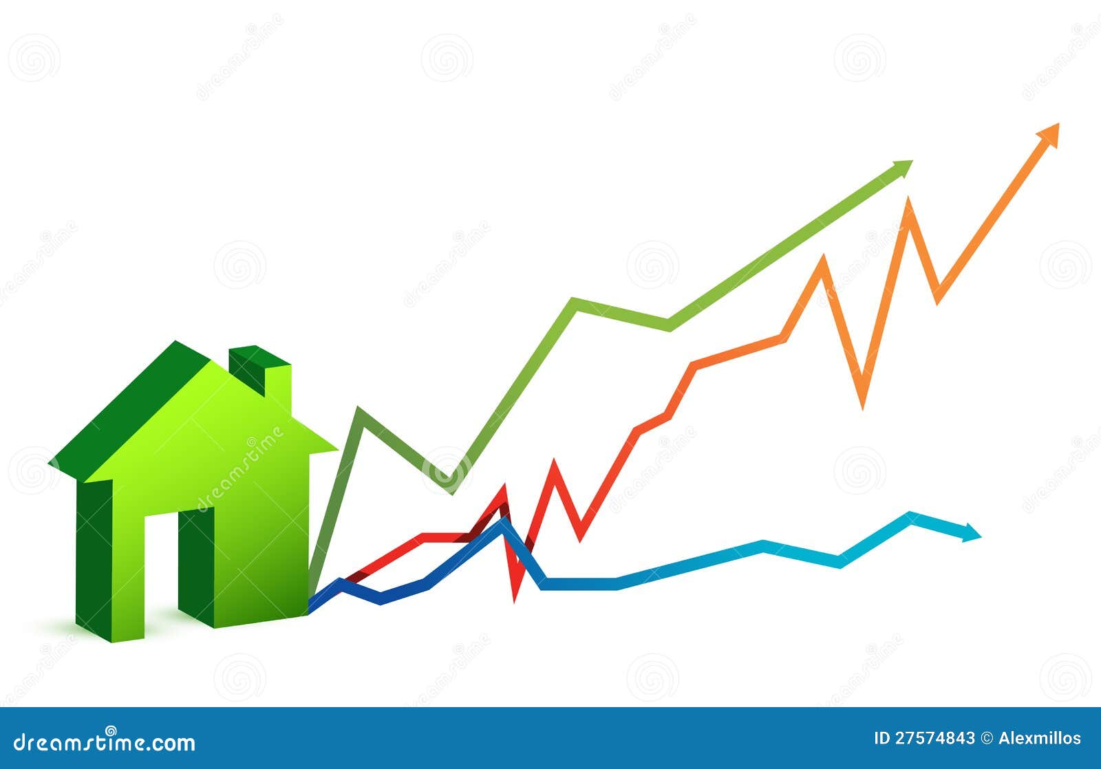 House market price arrows stock illustration. Illustration of arrow ...