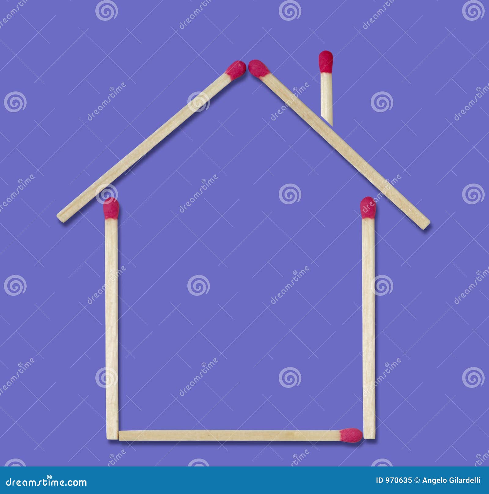 House of matches stock image. Image of chimney, real, construction - 970635