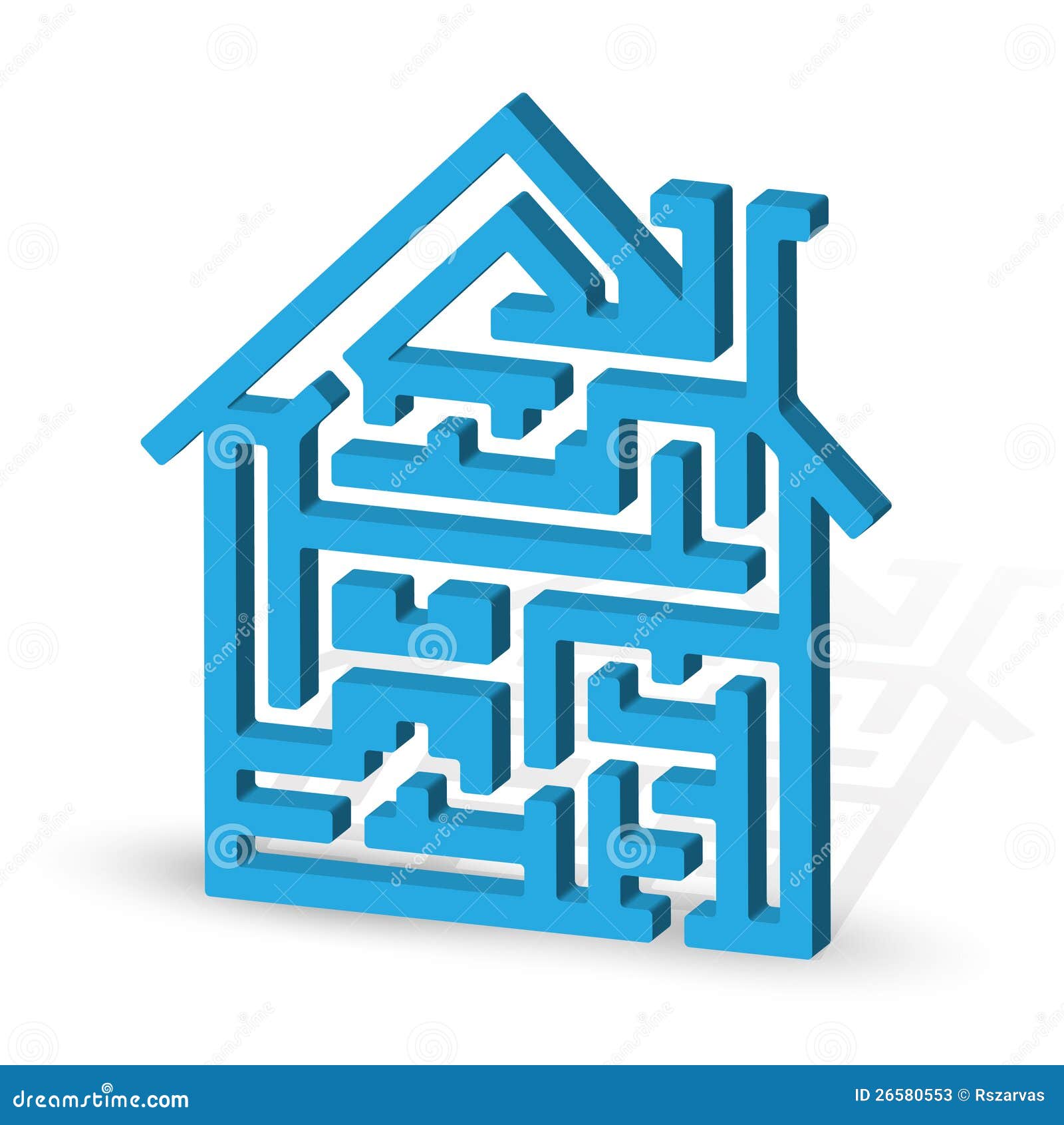 House maze stock vector. Illustration of difficulties - 26580553