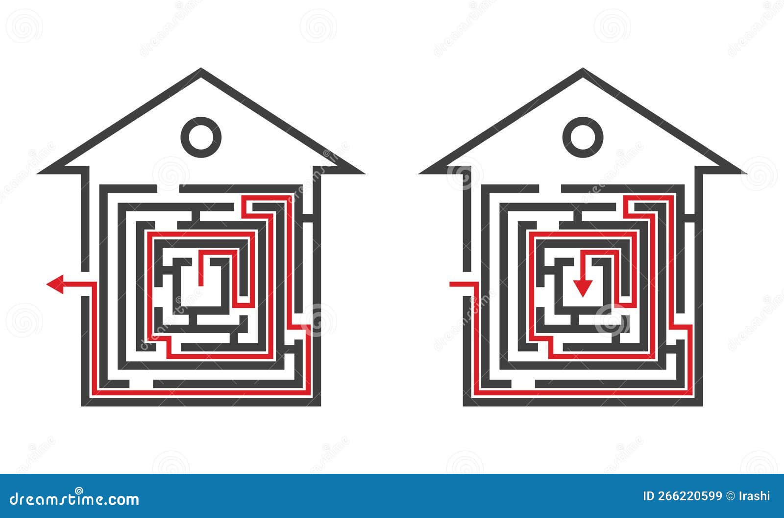 House with maze stock vector. Illustration of entrance - 266220599