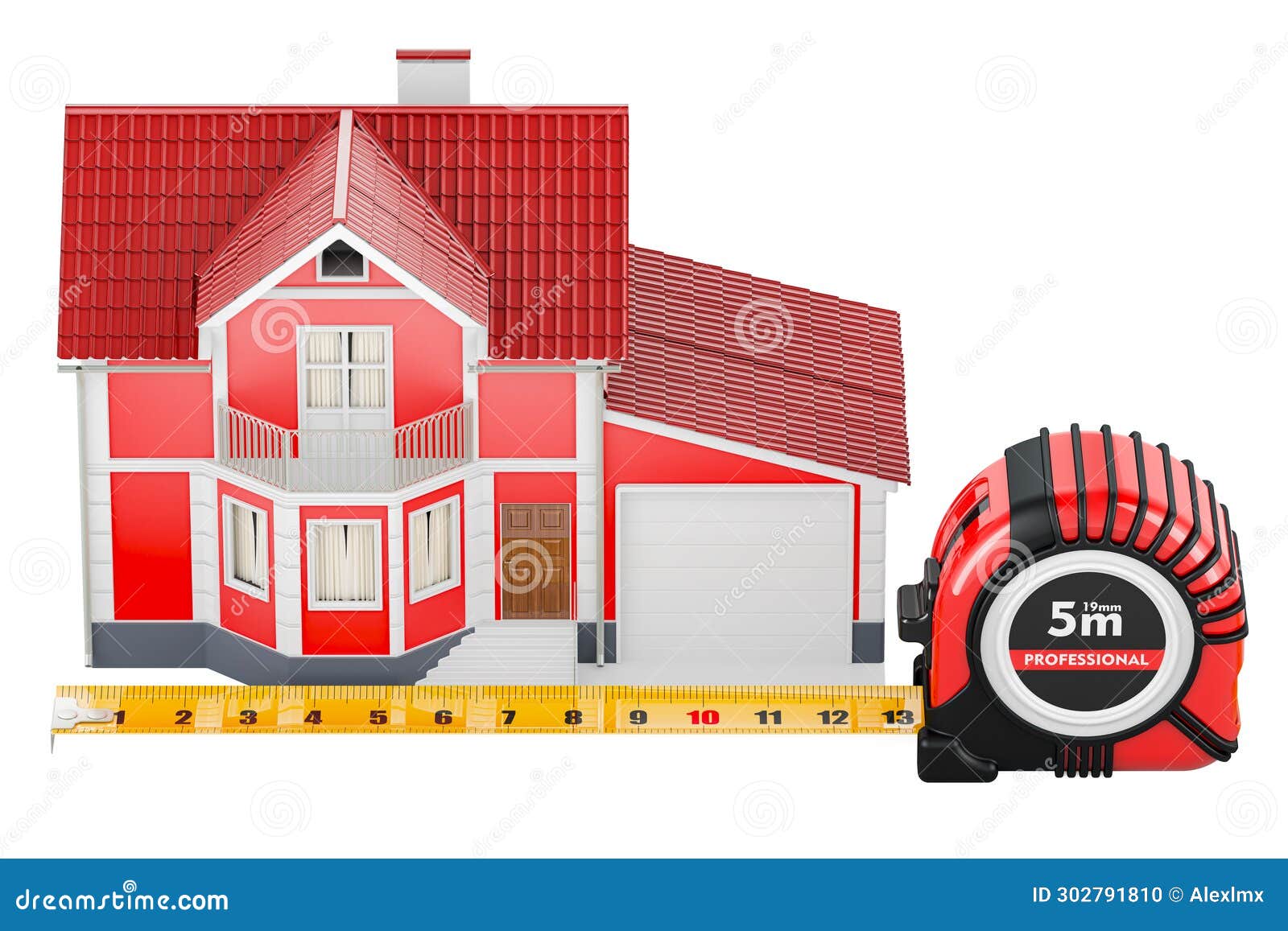 House with Measuring Tape. Home Repair Service, Concept Stock ... House with Measuring Tape. Home Repair Service, Concept Stock ...