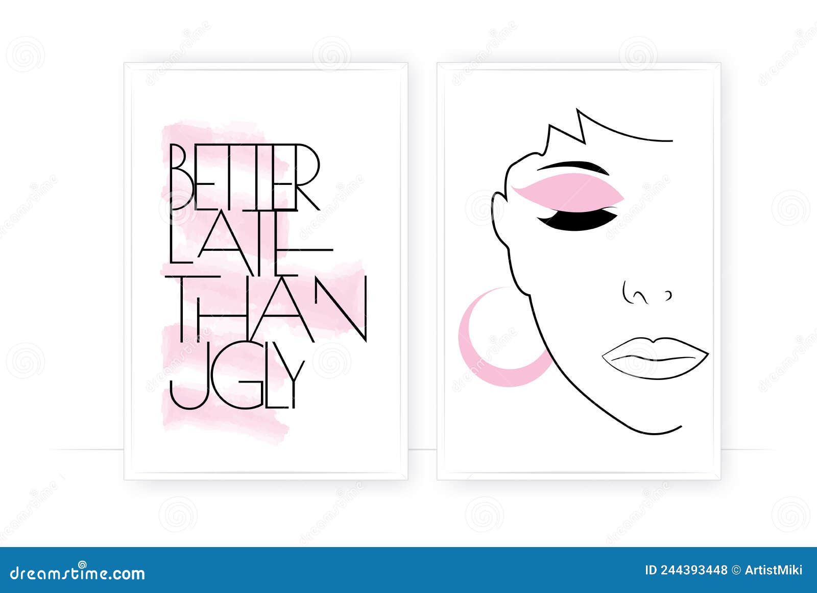 UGLY And PRETTY Antonyms Word Card, Opposites Concept. Flashcard For ...
