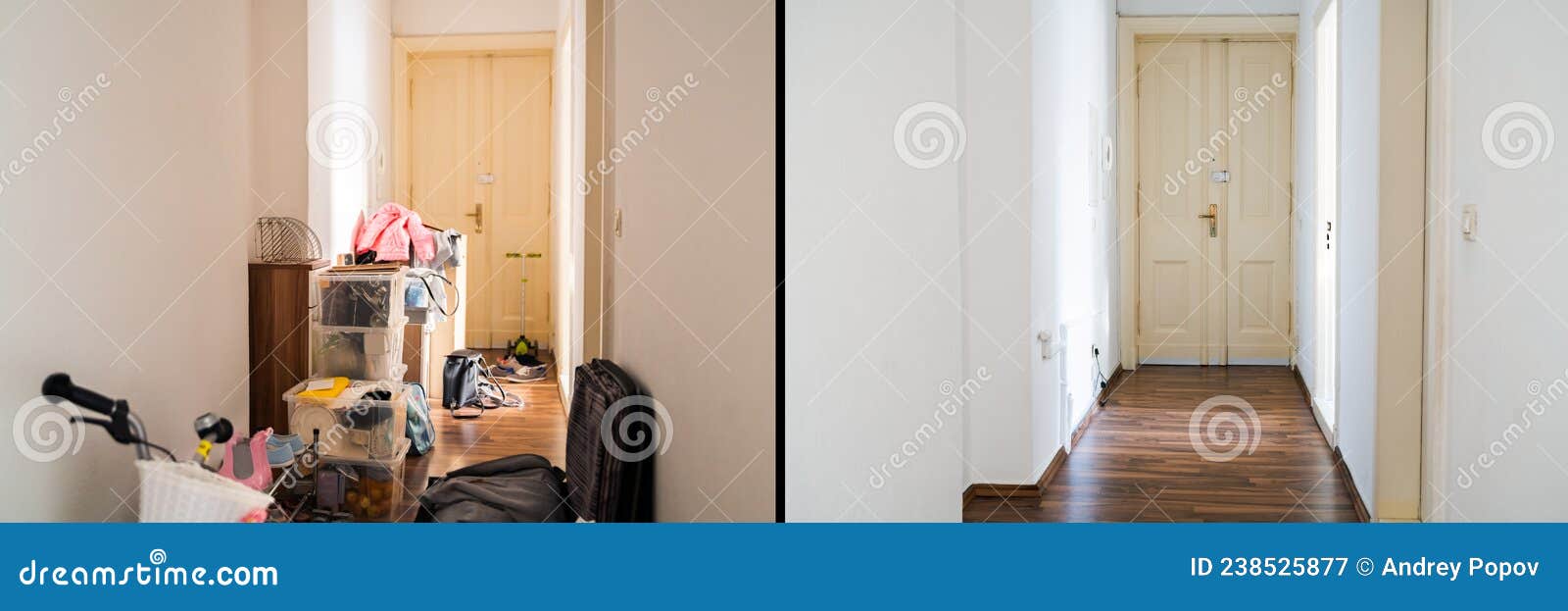 House Mess and Junk Declutter Stock Image - Image of disarray, hallway ...