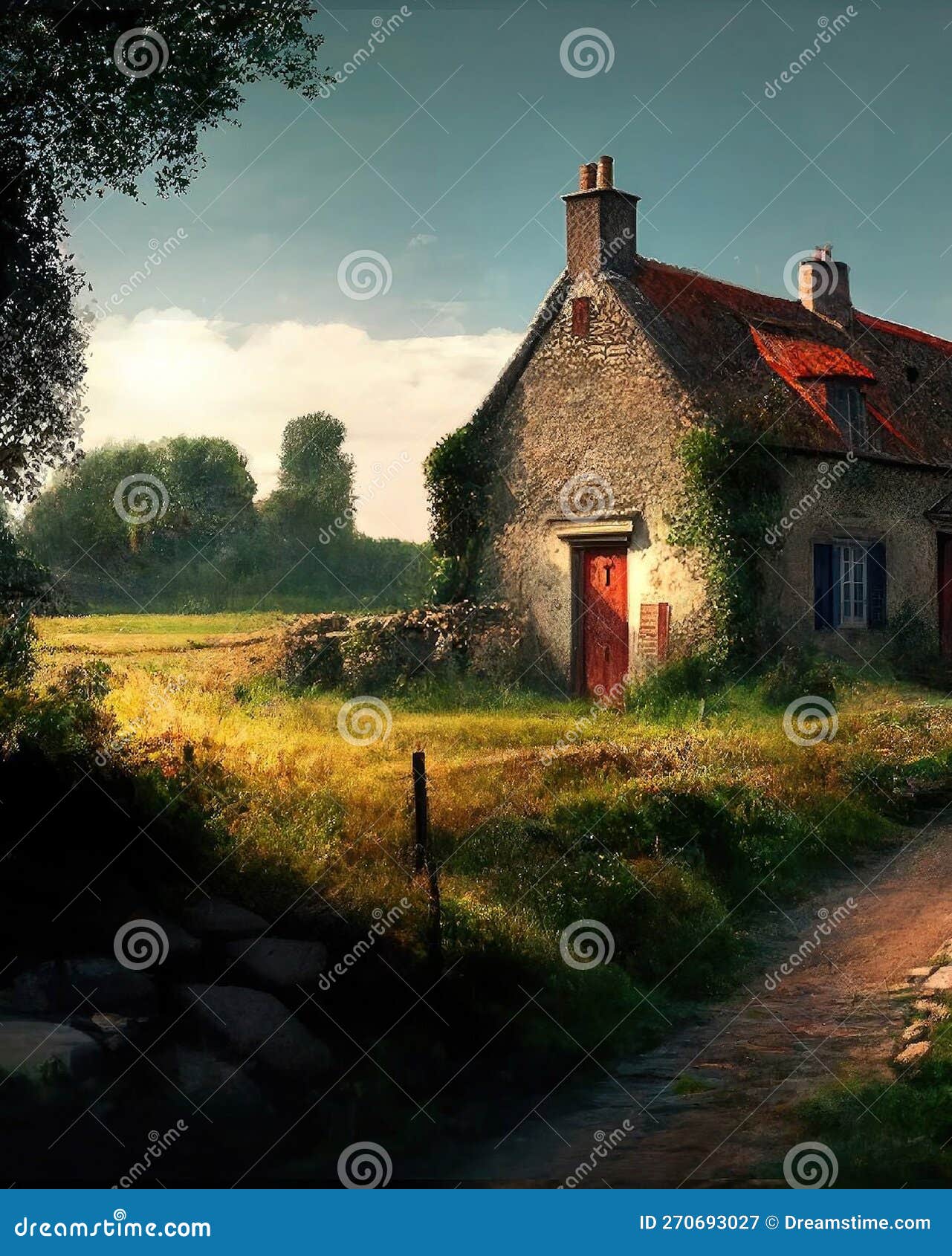 A House in the Middle of a Road Stock Illustration - Illustration of ...