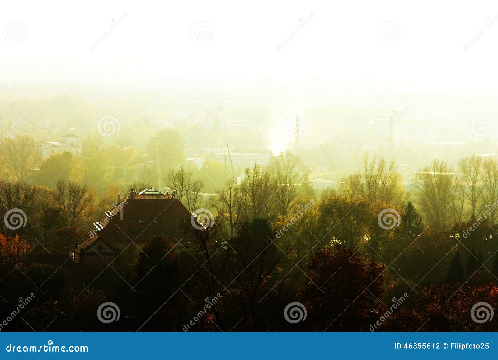 House in the mist stock photo. Image of bohemia, early - 46355612