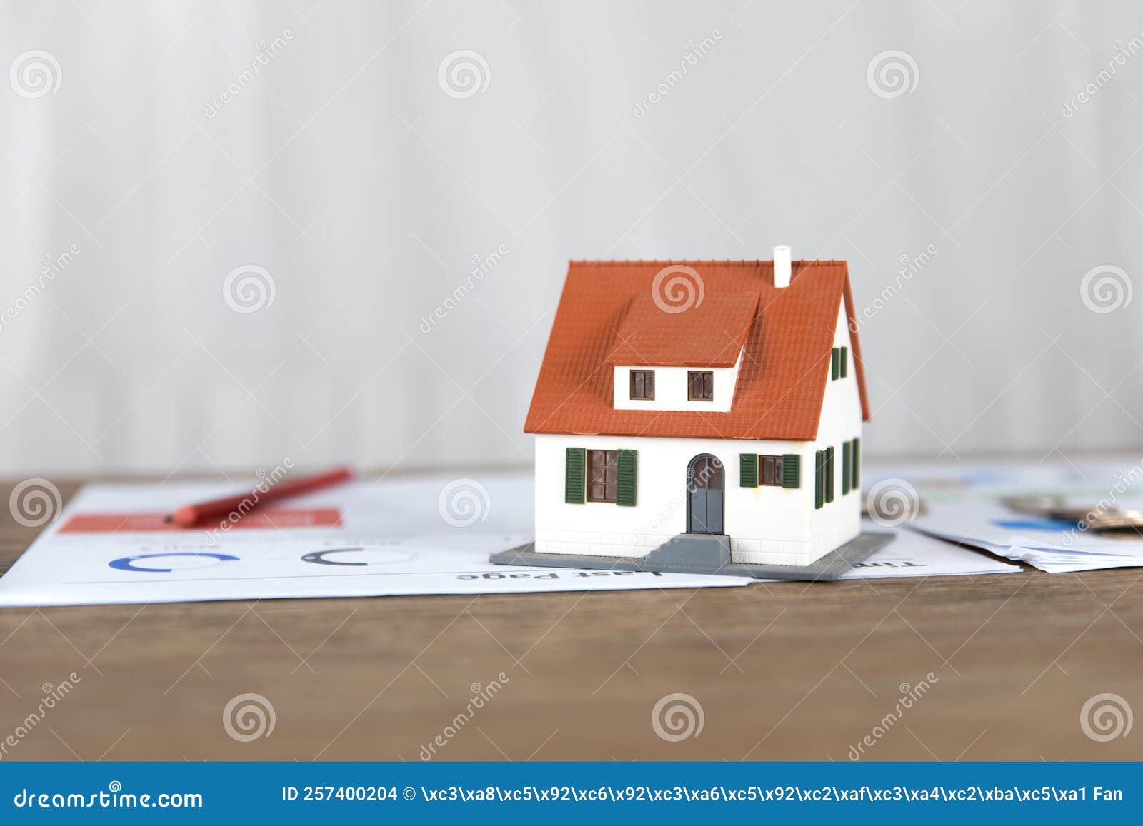 House Model on Financial Documents Stock Photo - Image of pencil, sale ...