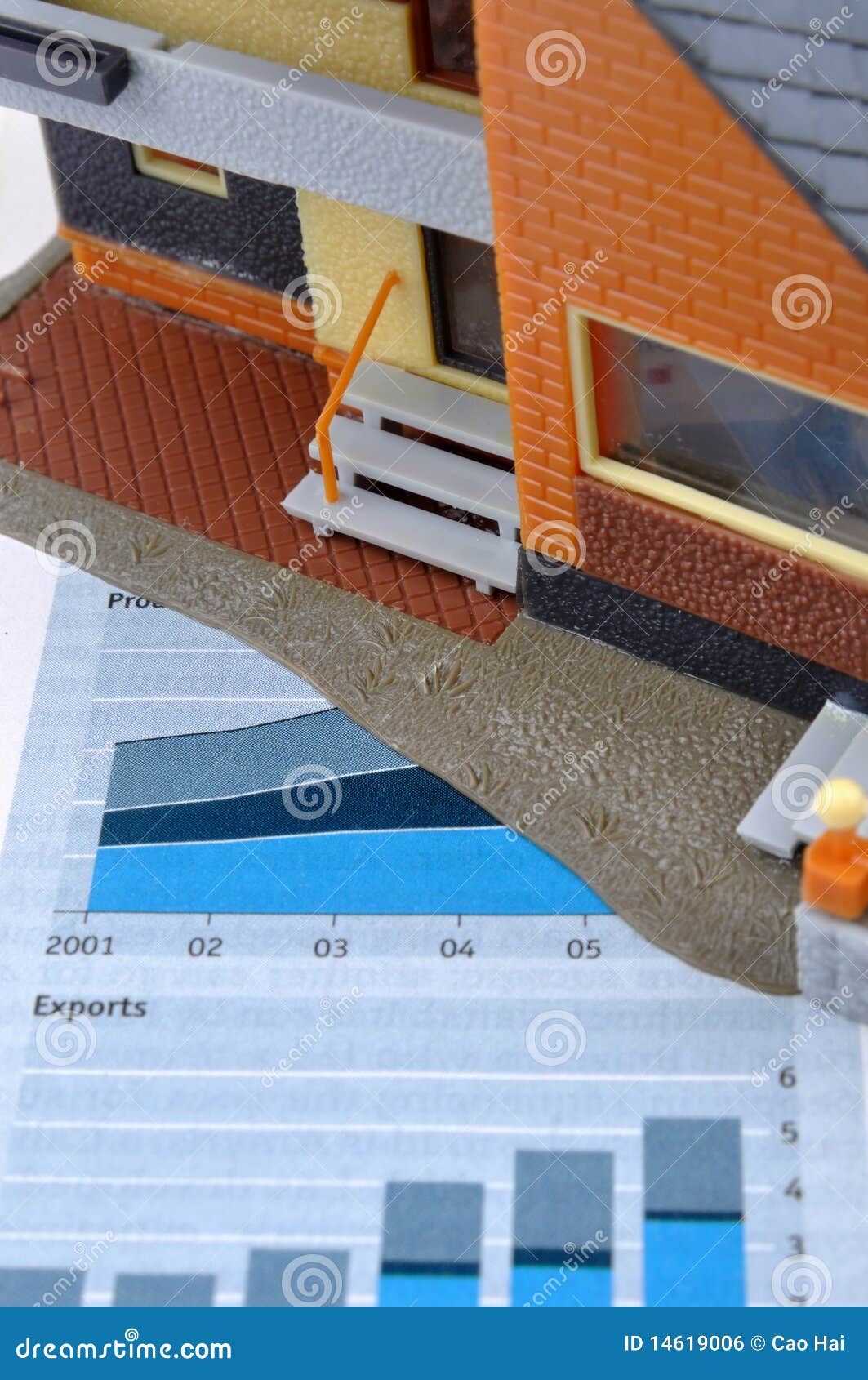 House model and graph stock photo. Image of model, architecture - 14619006
