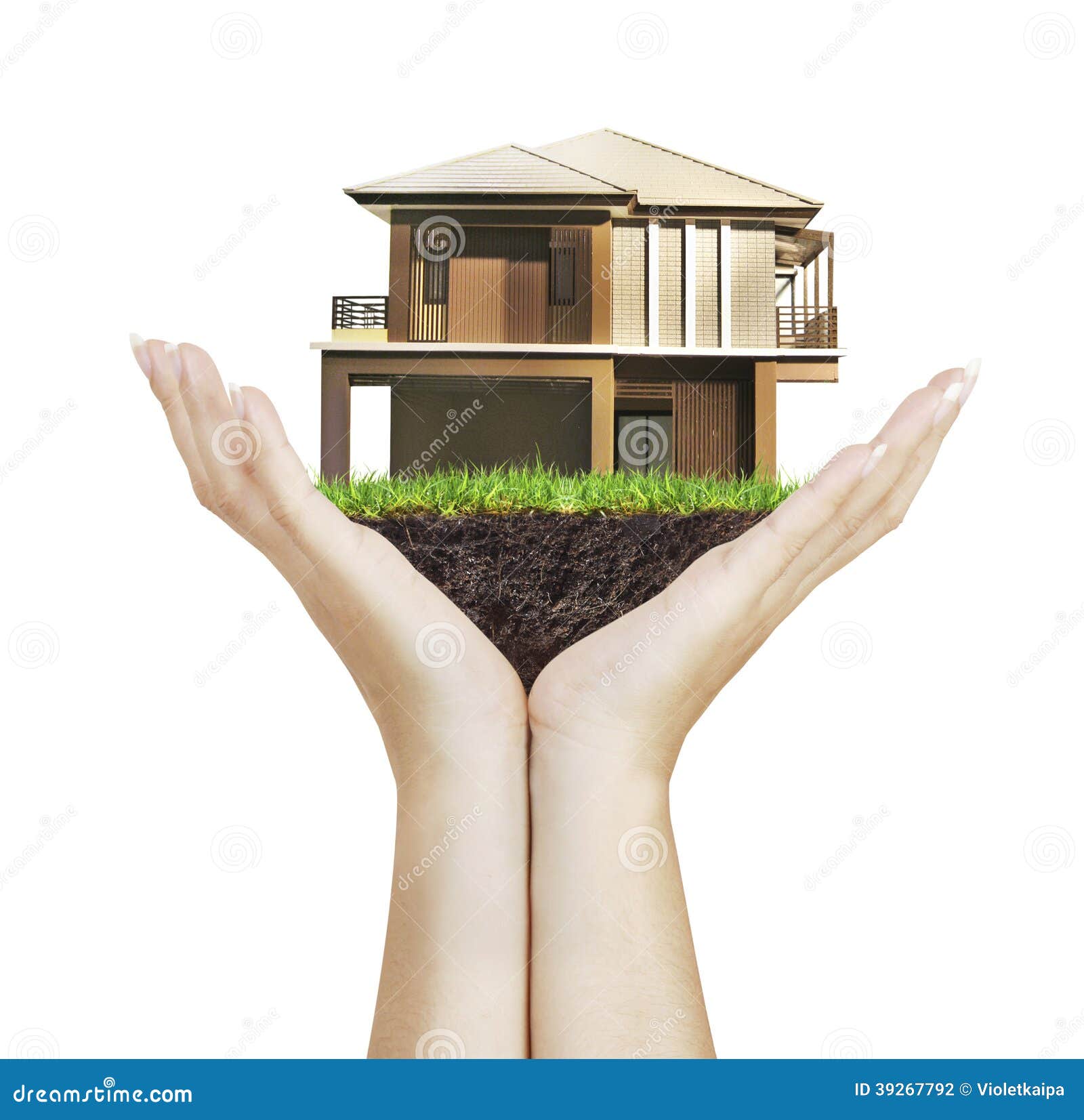 House Model House Concept in Hand Stock Photo - Image of keys ...