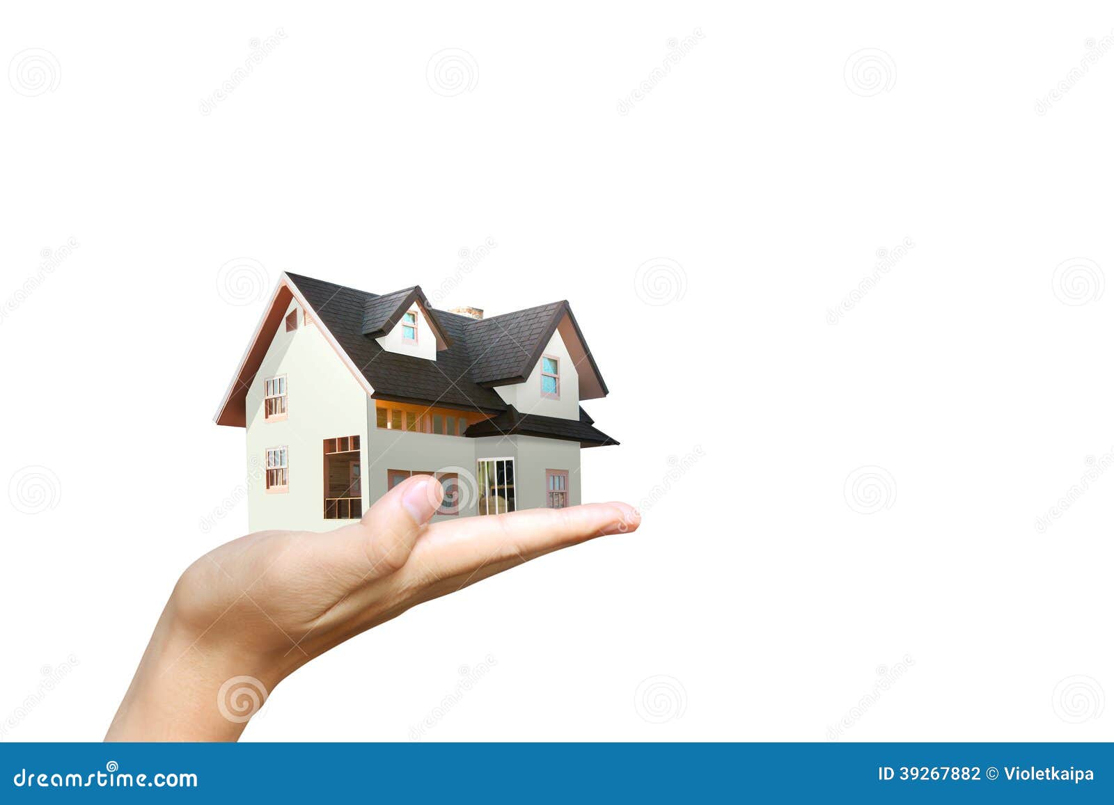 House Model House Concept in Hand Stock Photo - Image of house, estate ...