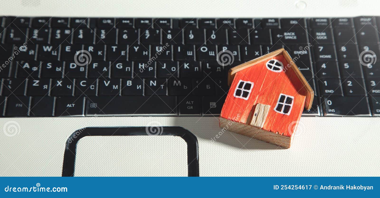 House Model on the Laptop Keyboard Stock Image - Image of residential ...