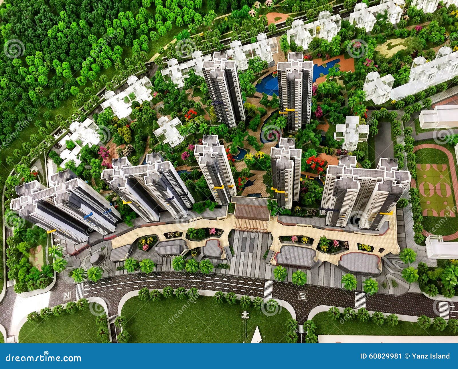 Residential area model stock image. Image of planform - 60829981