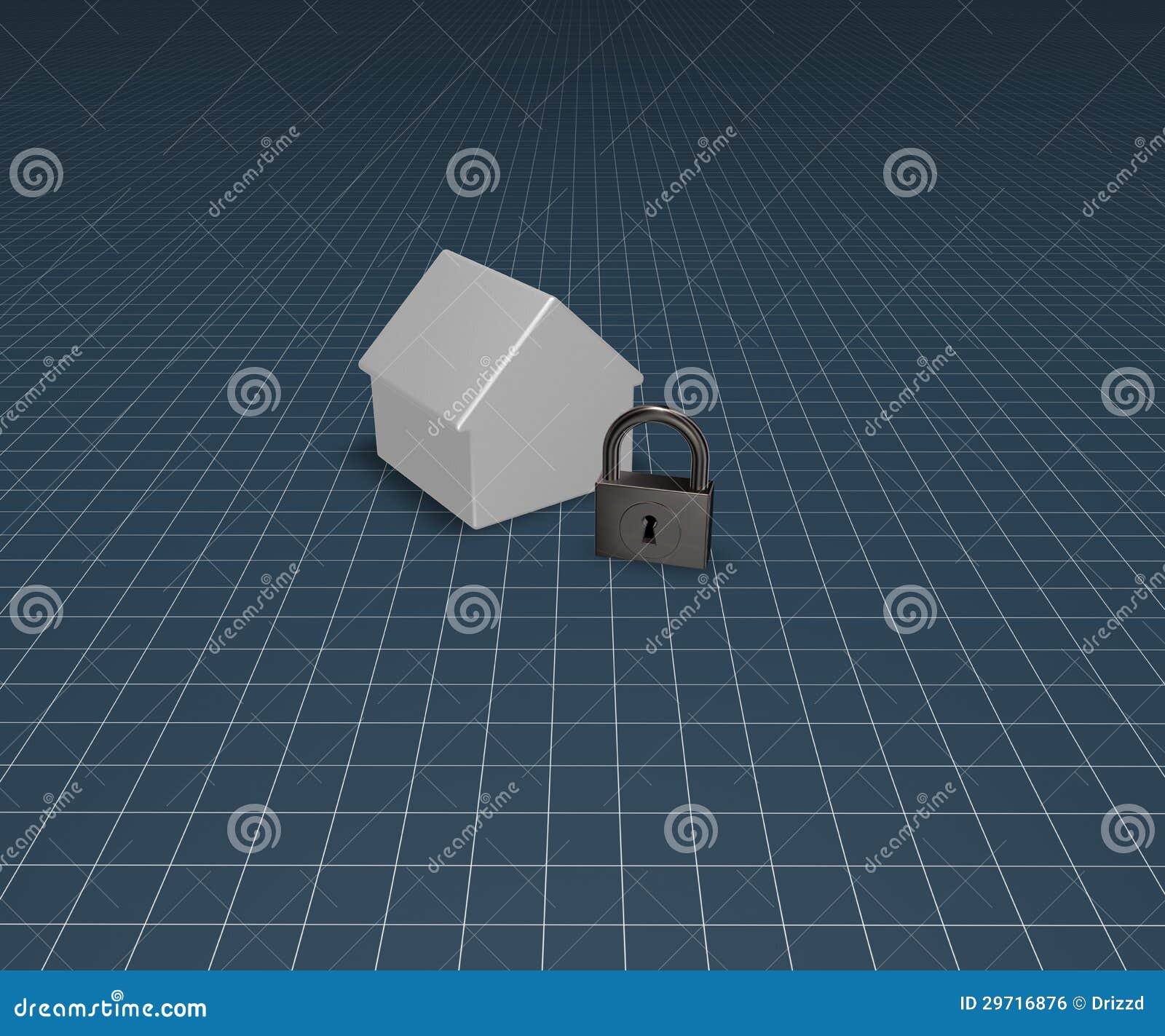 House and padlock stock illustration. Illustration of estate - 29716876