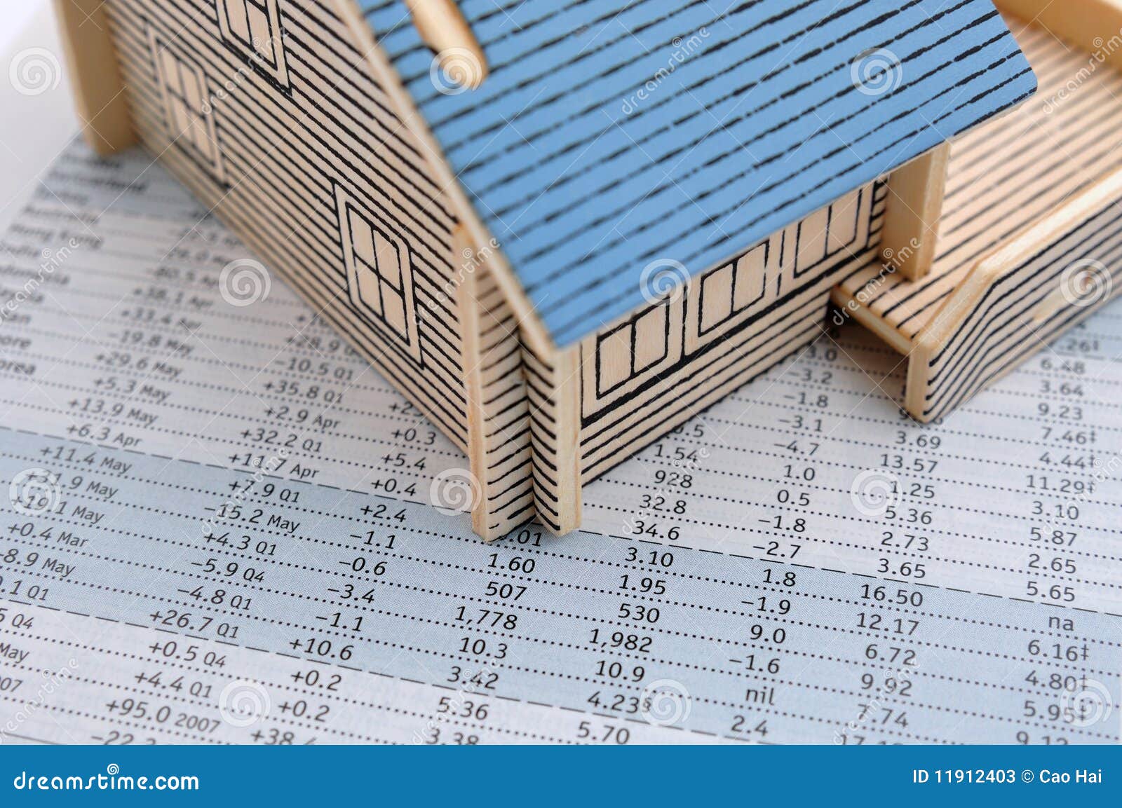House model and price data stock image. Image of business - 11912403