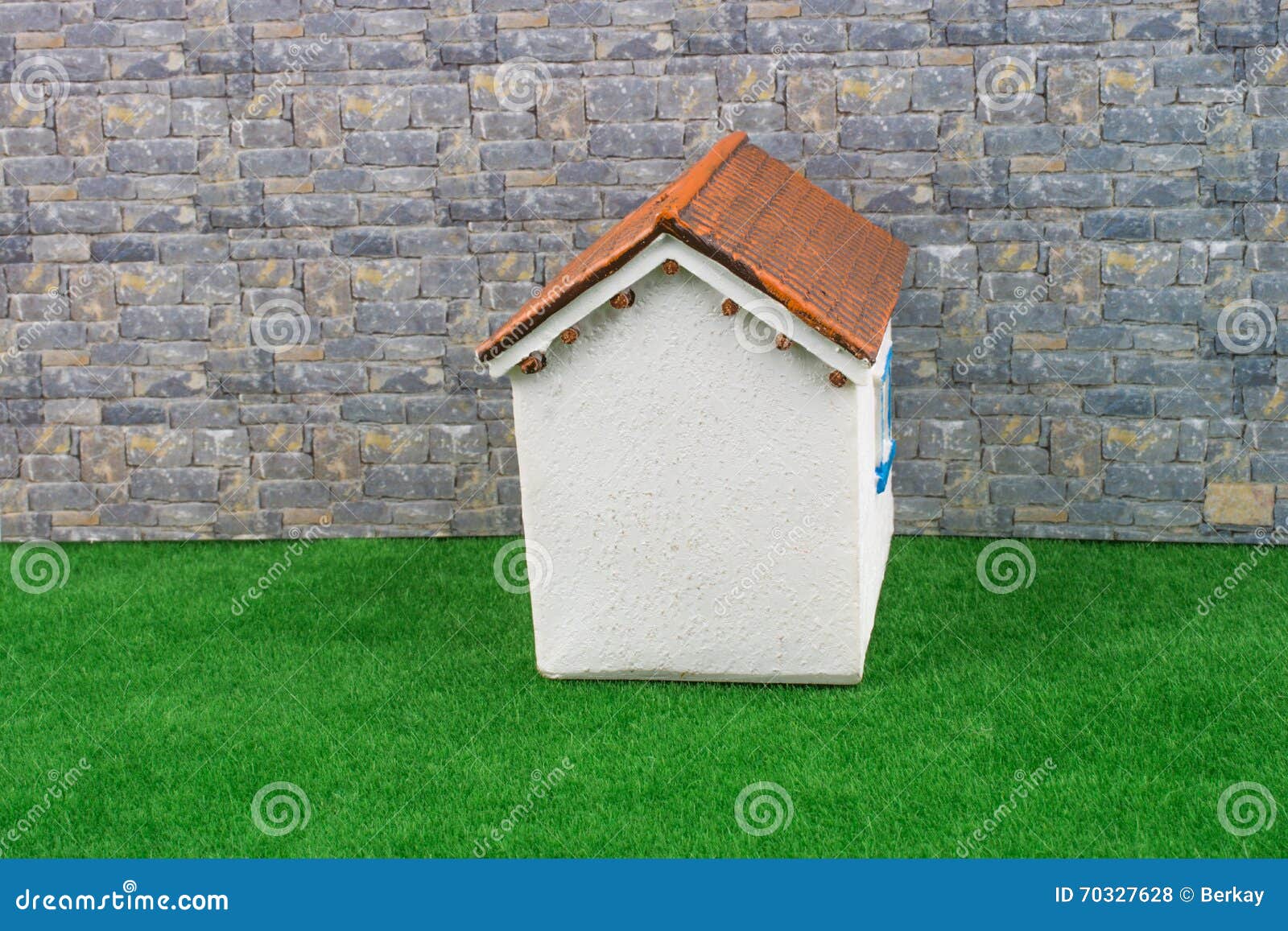House model by the wall stock photo. Image of house, architecture ...