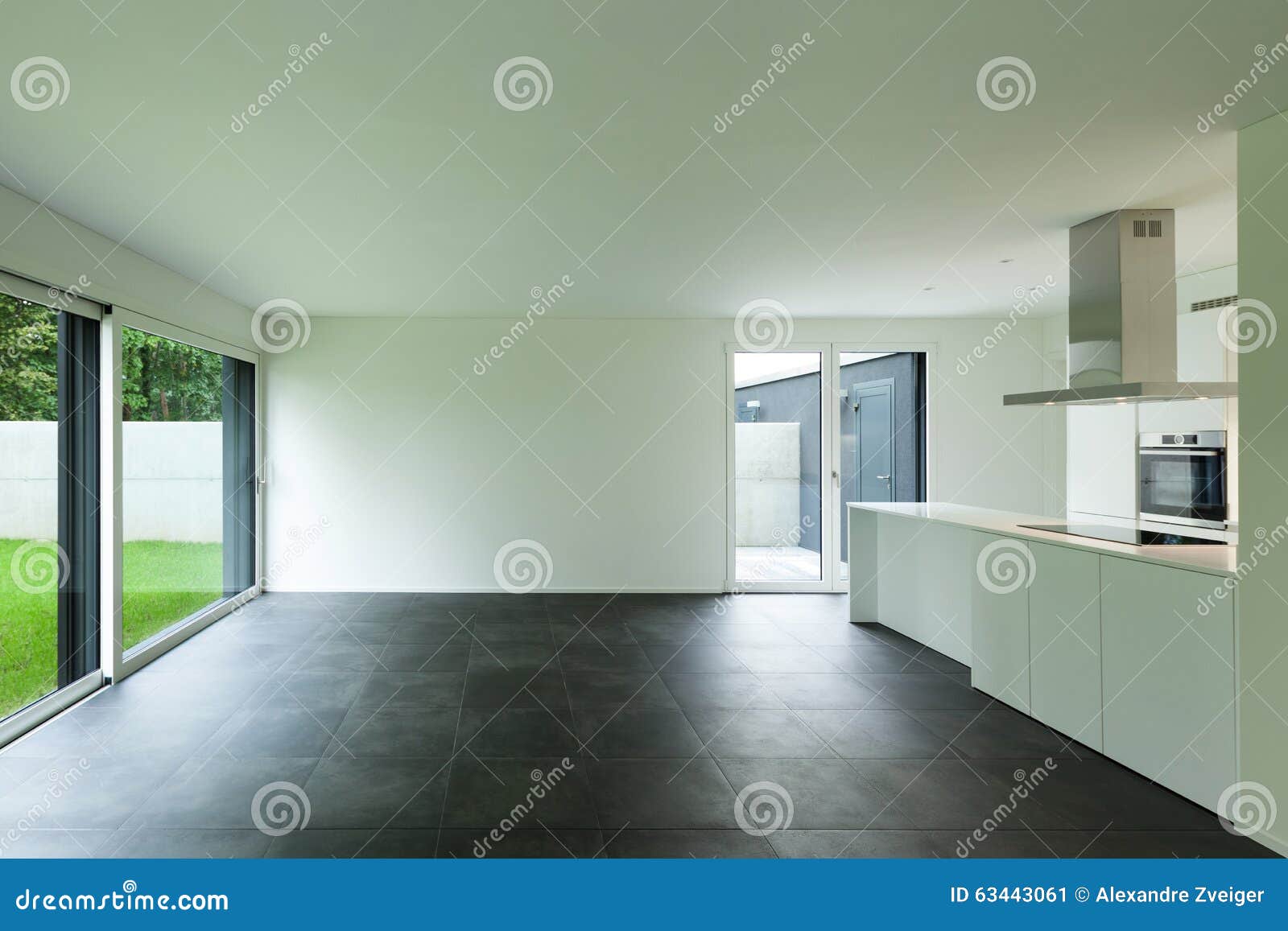 House, modern kitchen stock image. Image of estate, residential - 63443061