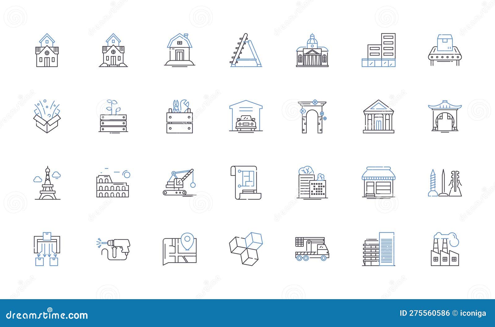 House Modernization Line Icons Collection. Renovation, Remodeling ... House Modernization Line Icons Collection. Renovation, Remodeling ...