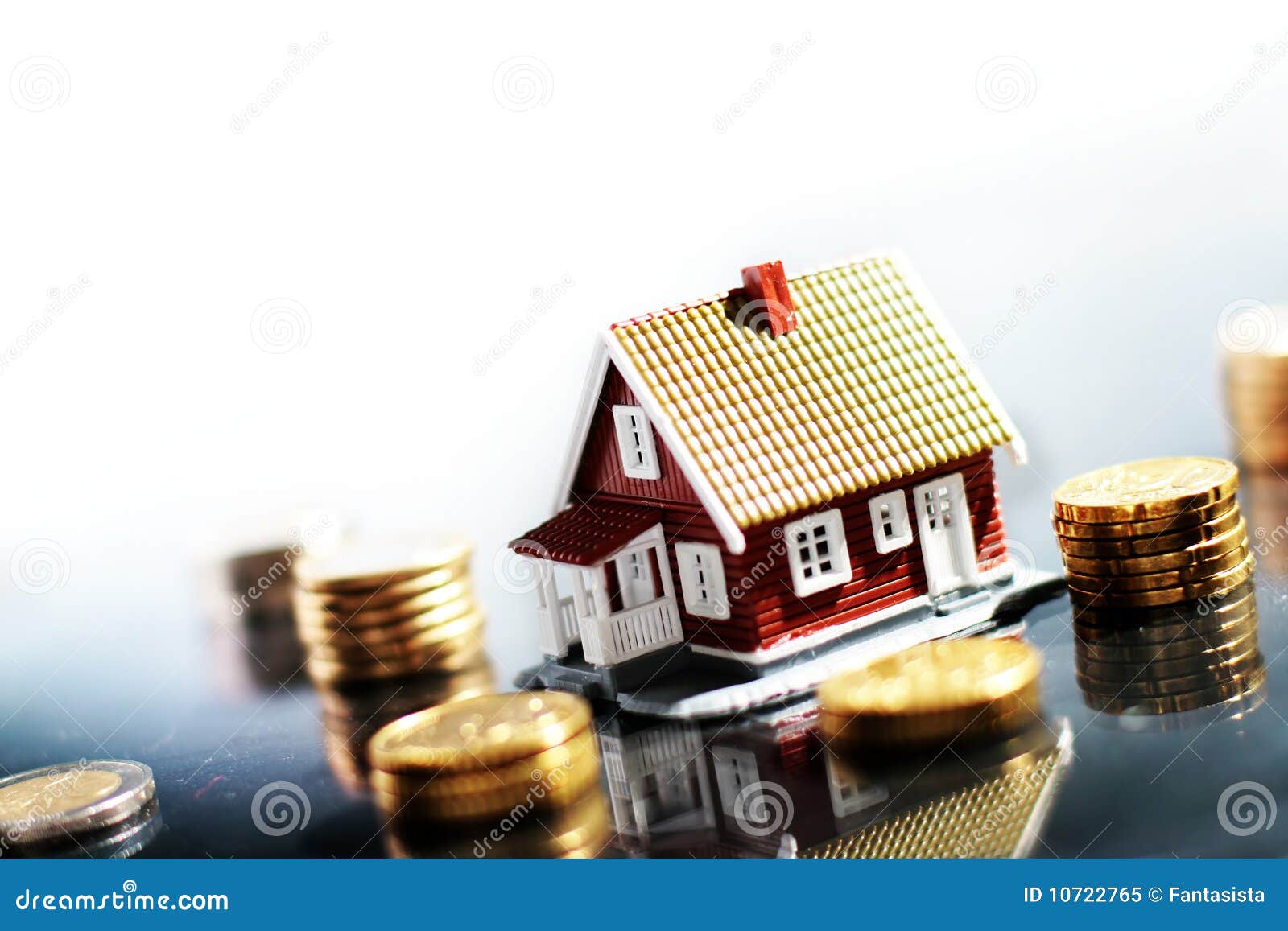 House and money stock image. Image of isolated, background - 10722765