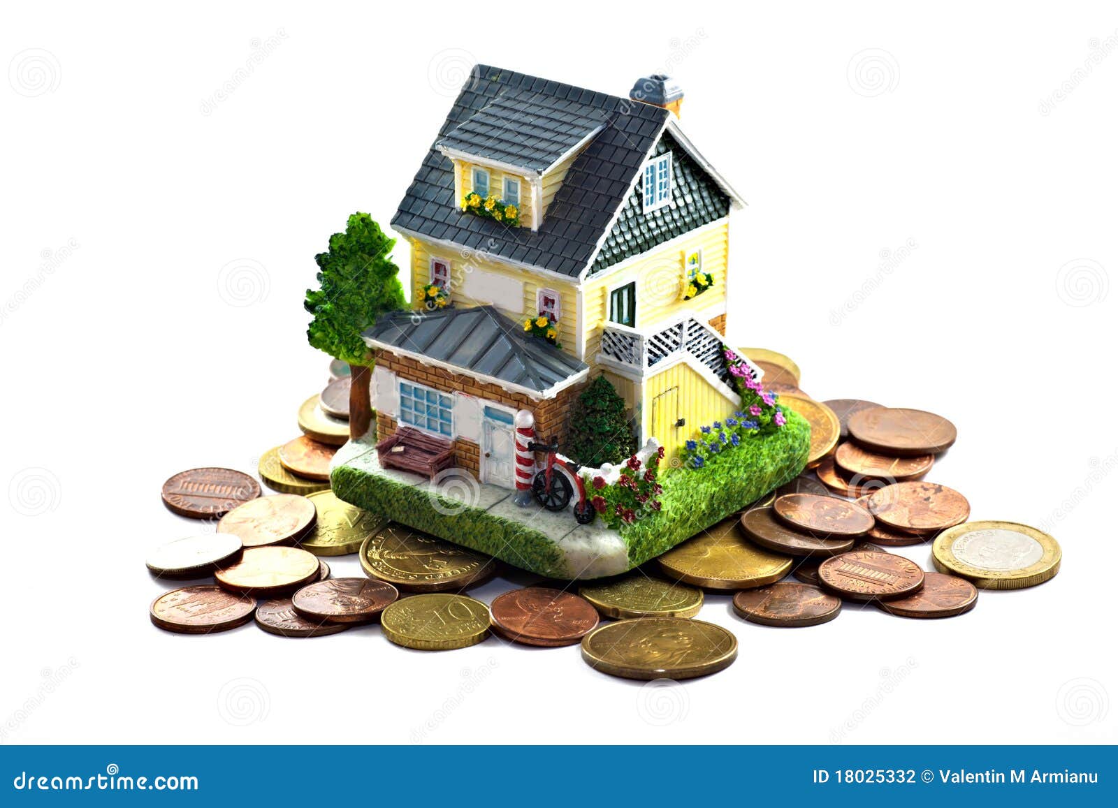 House and Money stock photo. Image of loan, business - 18025332