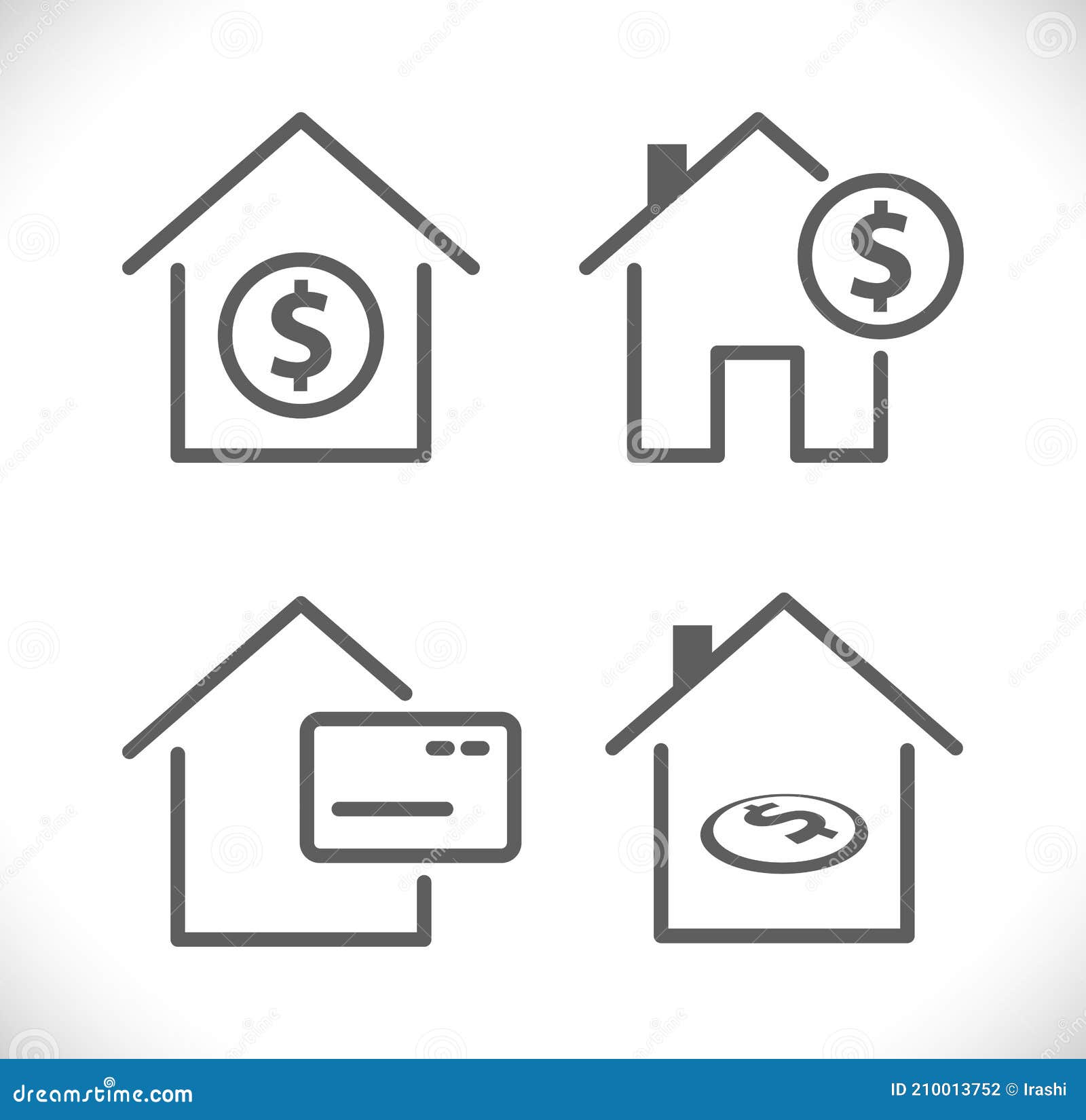 House with money stock vector. Illustration of cash - 210013752
