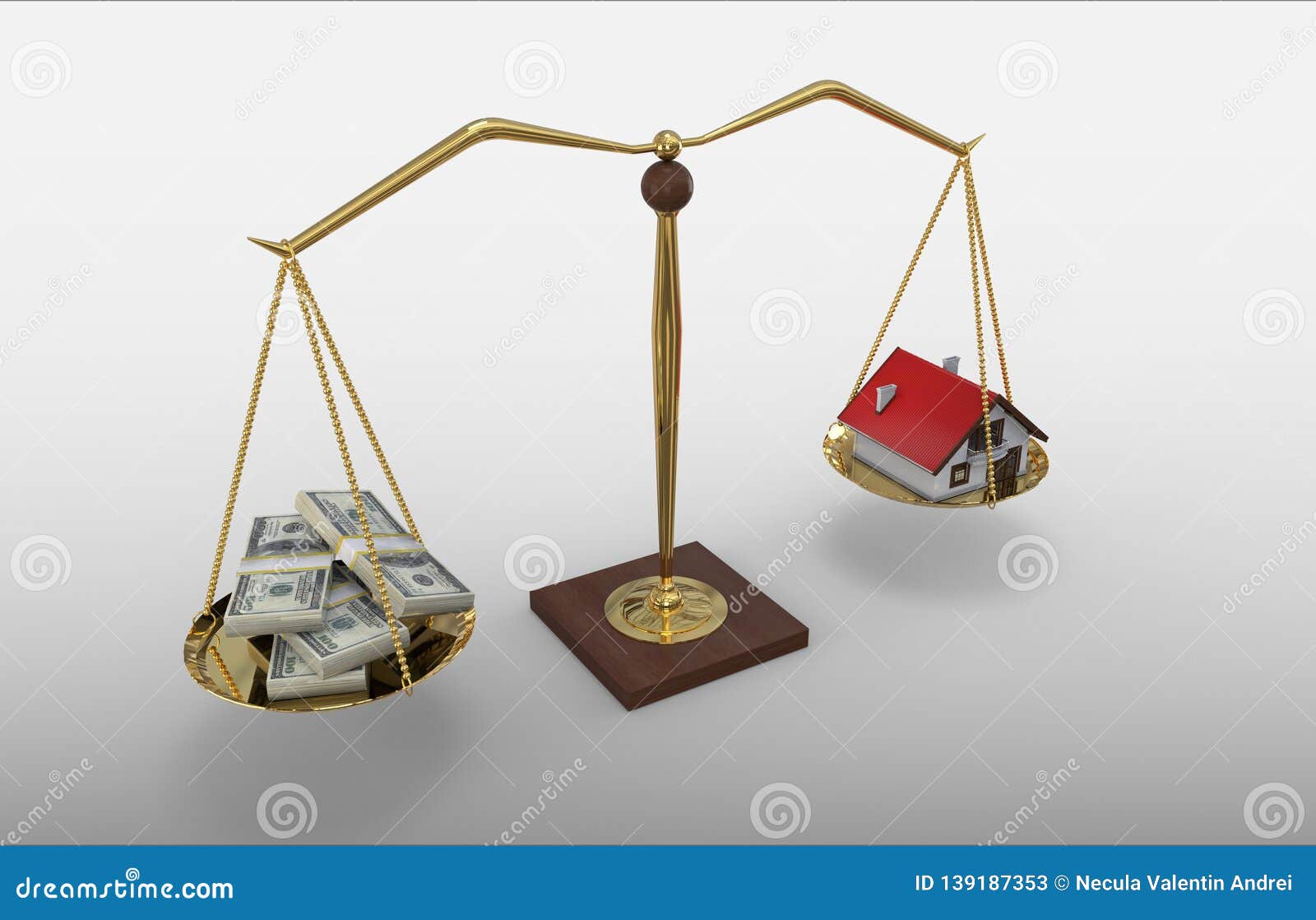 House Money Scale stock illustration. Illustration of comparison ...
