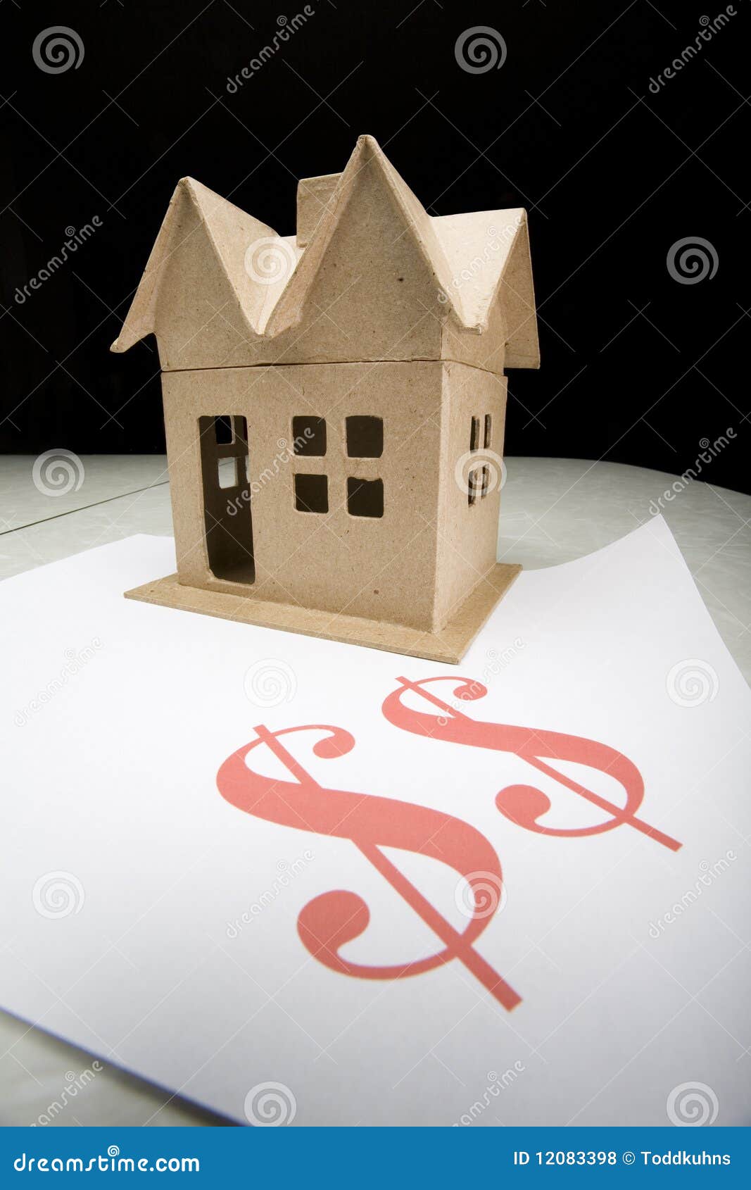 House with Money Signs stock photo. Image of property - 12083398