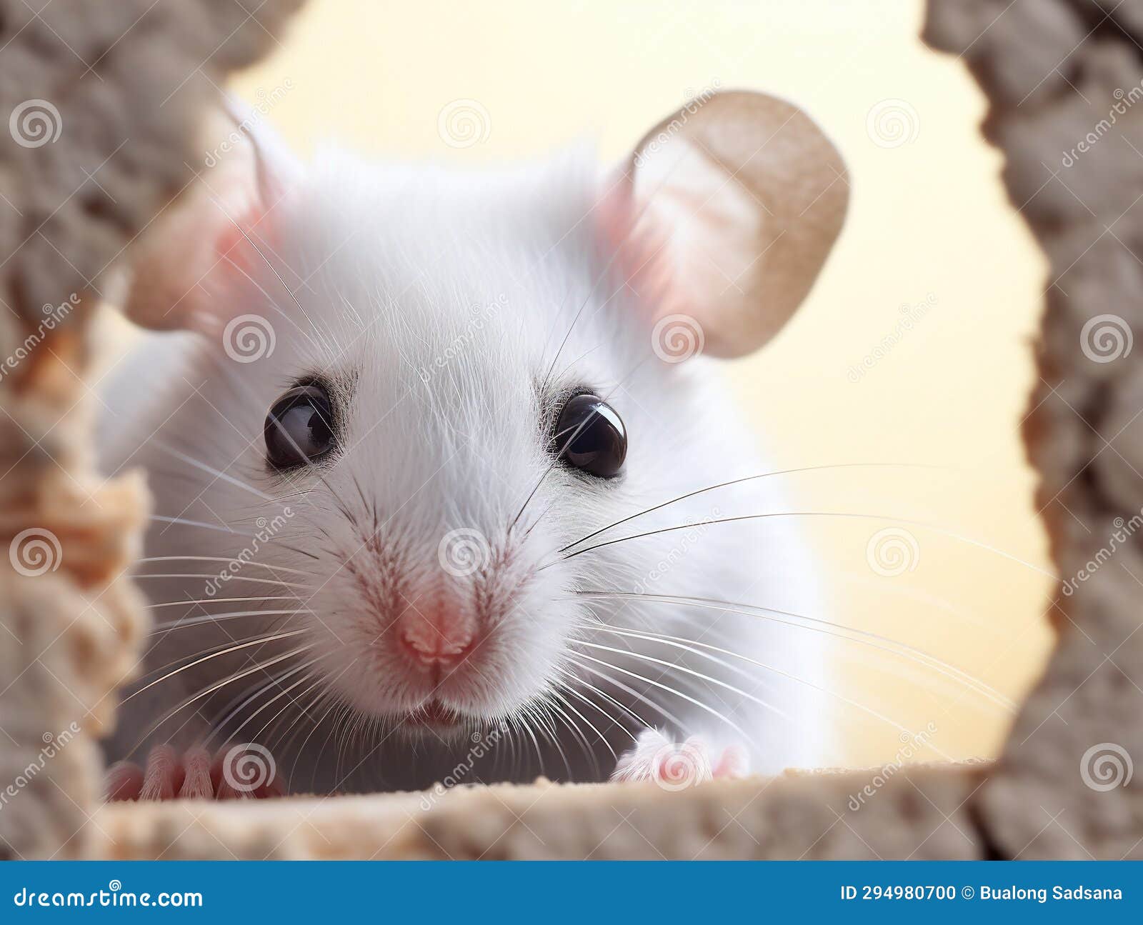 House Mouse Mus Musculus Side View, Hand Painted Watercolor Royalty ...