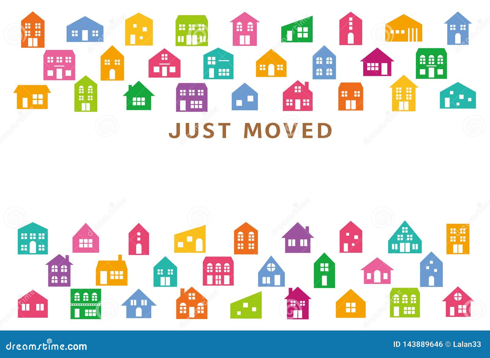 House Moving Greeting Card. Stock Vector - Illustration of greeting ...