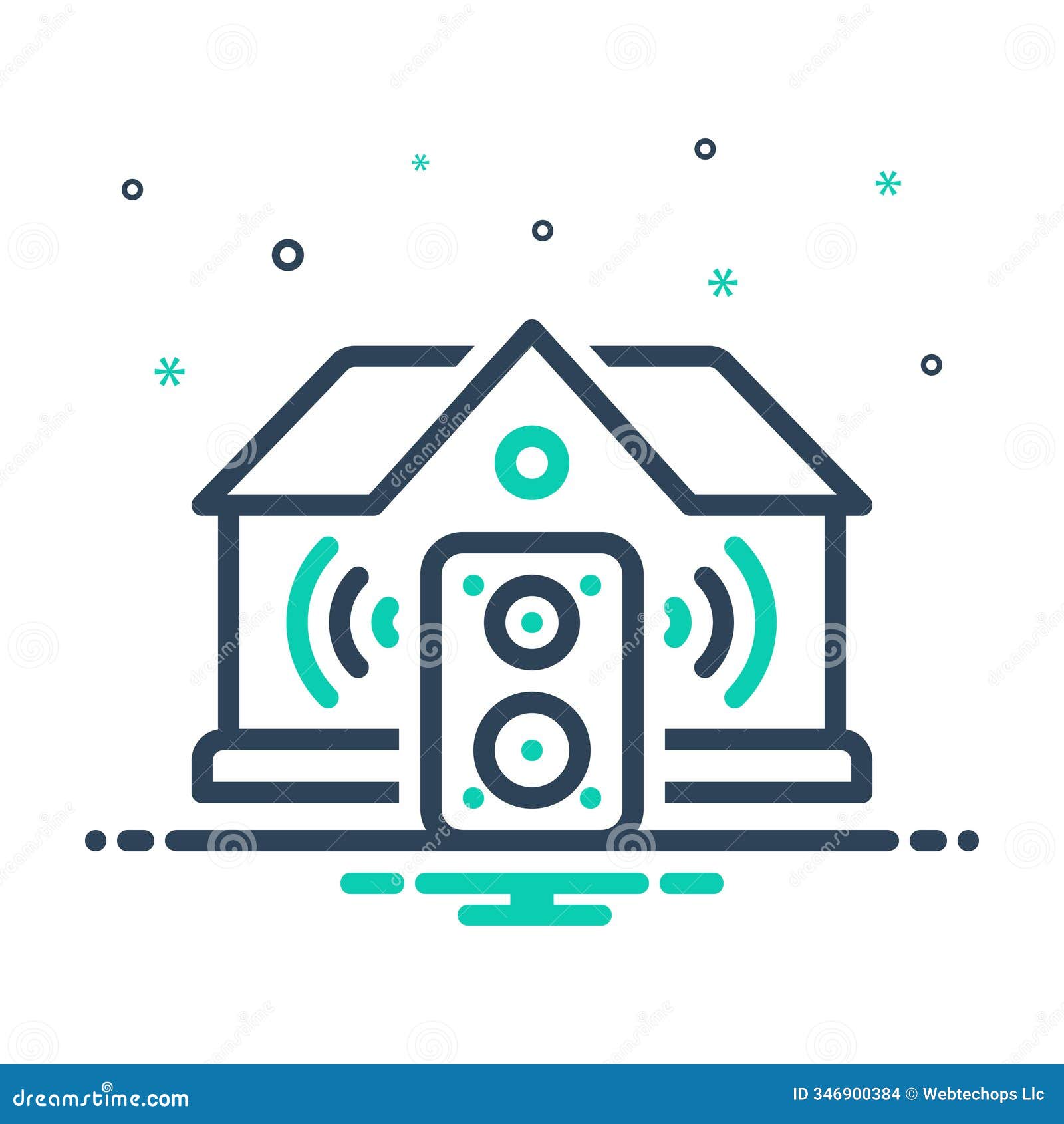 Mix Icon for House Music, House and Recording Stock Illustration ...