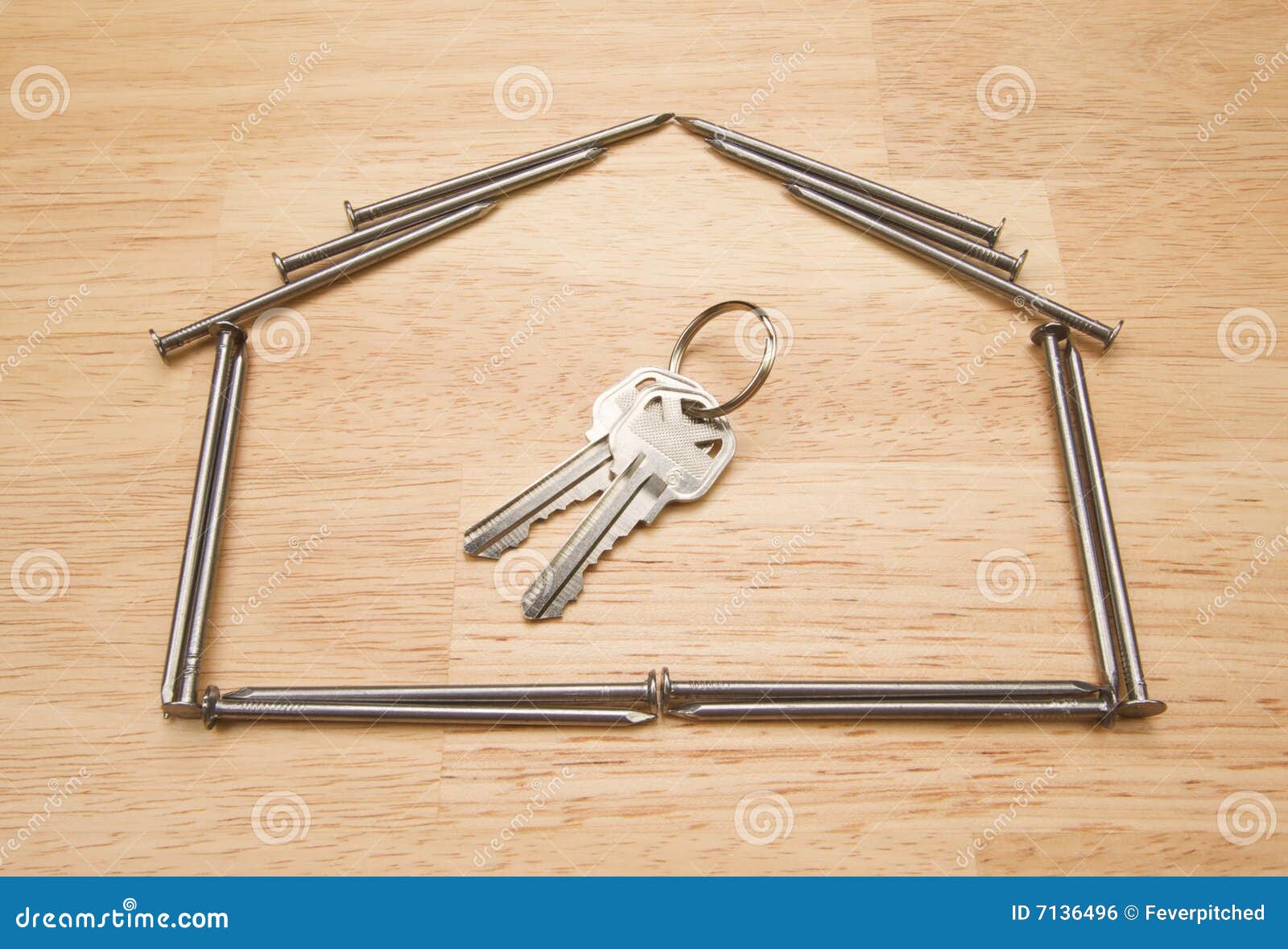 House of Nails with Key stock photo. Image of occupation - 7136496