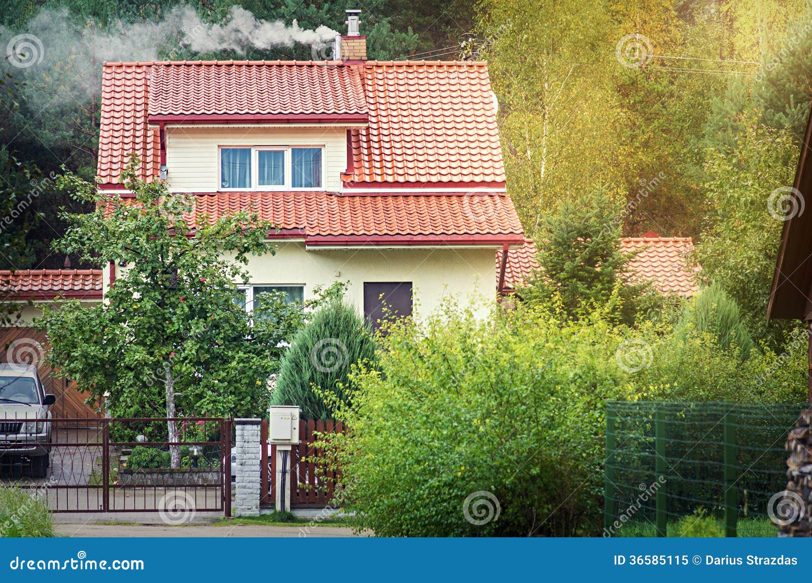 House near forest stock image. Image of generic, garden - 36585115