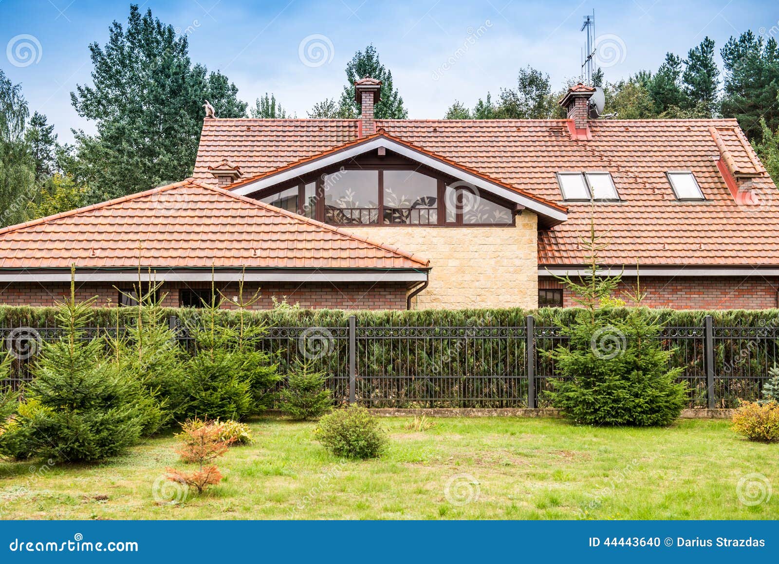 House near forest stock photo. Image of forest, estate - 44443640