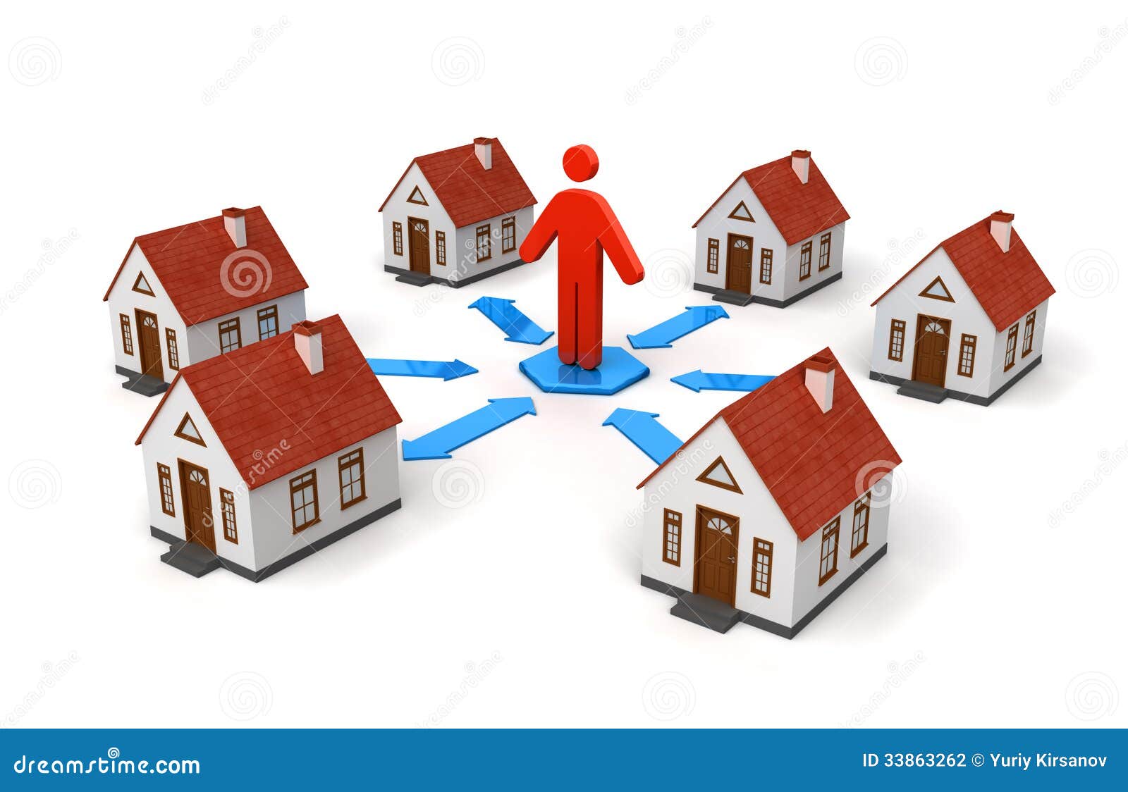 House Network stock illustration. Illustration of render - 33863262